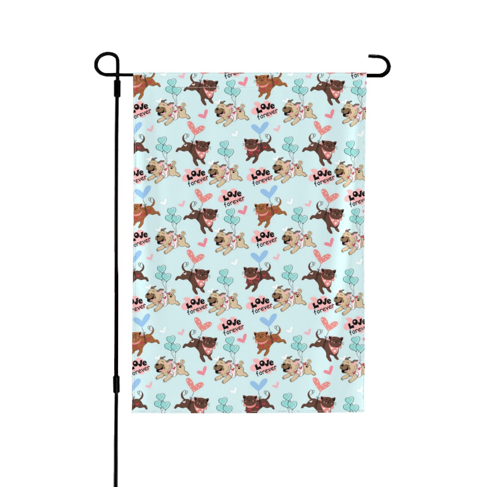 Wukai Cute Pug Dogs Garden Flags Double Sided Welcome Garden Yard House ...