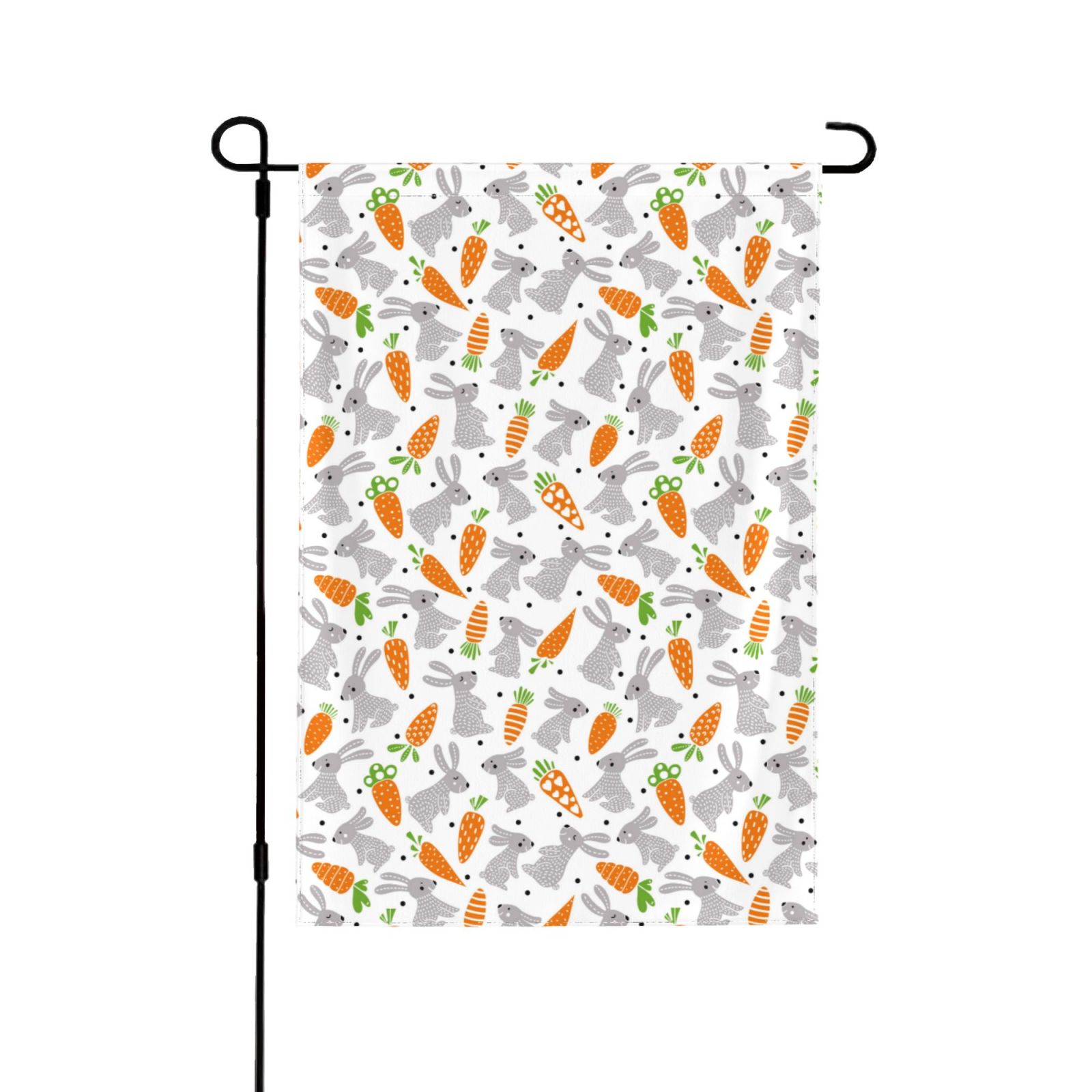 Wukai Cute Rabbit Garden Flags Double Sided Welcome Garden Yard House ...