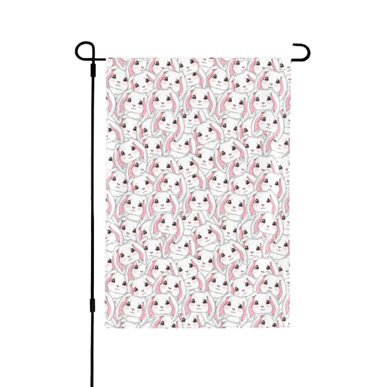 Wukai Cute Rabbit Garden Flags Double Sided Welcome Garden Yard House ...