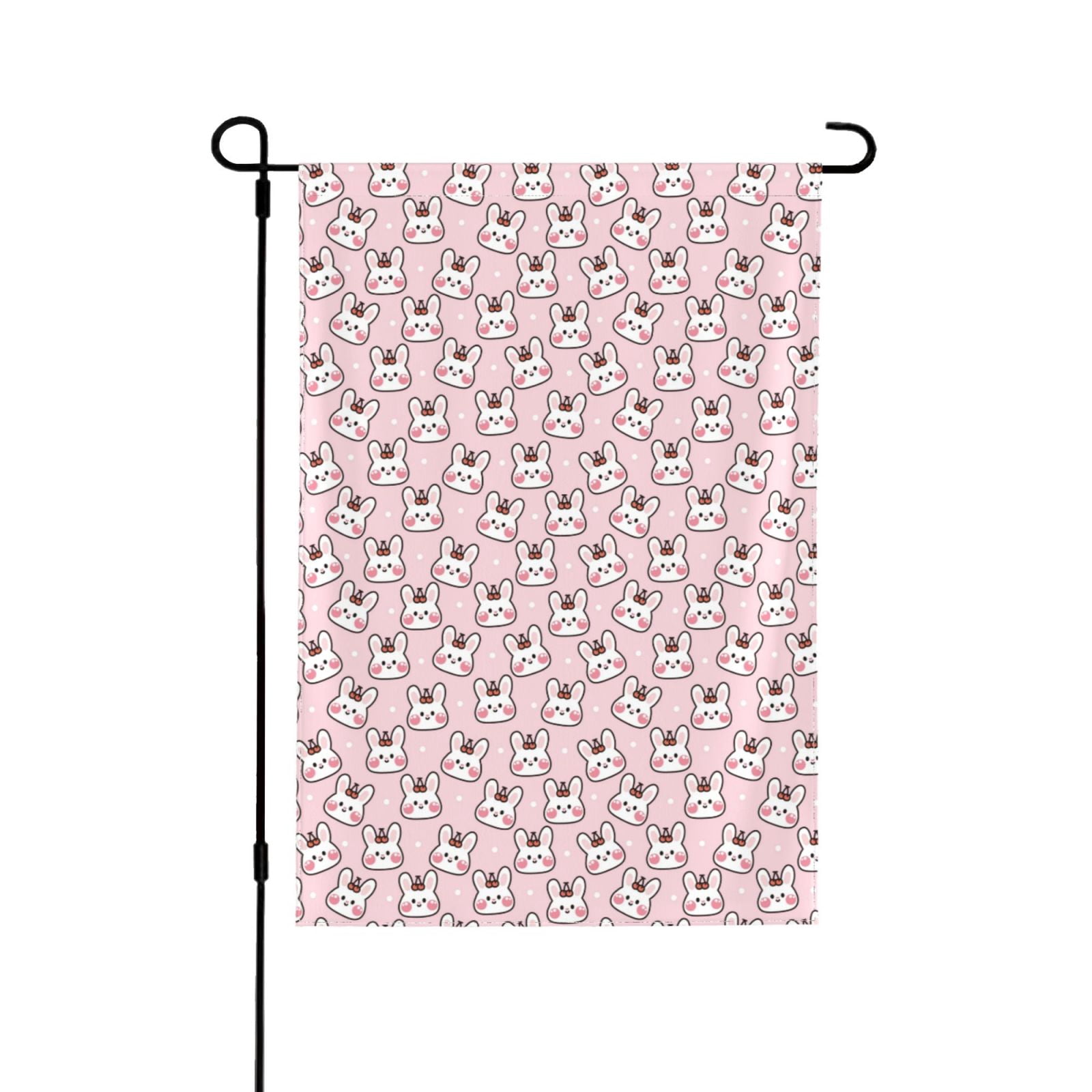 Wukai Cute Rabbit Garden Flags Double Sided Welcome Garden Yard House ...