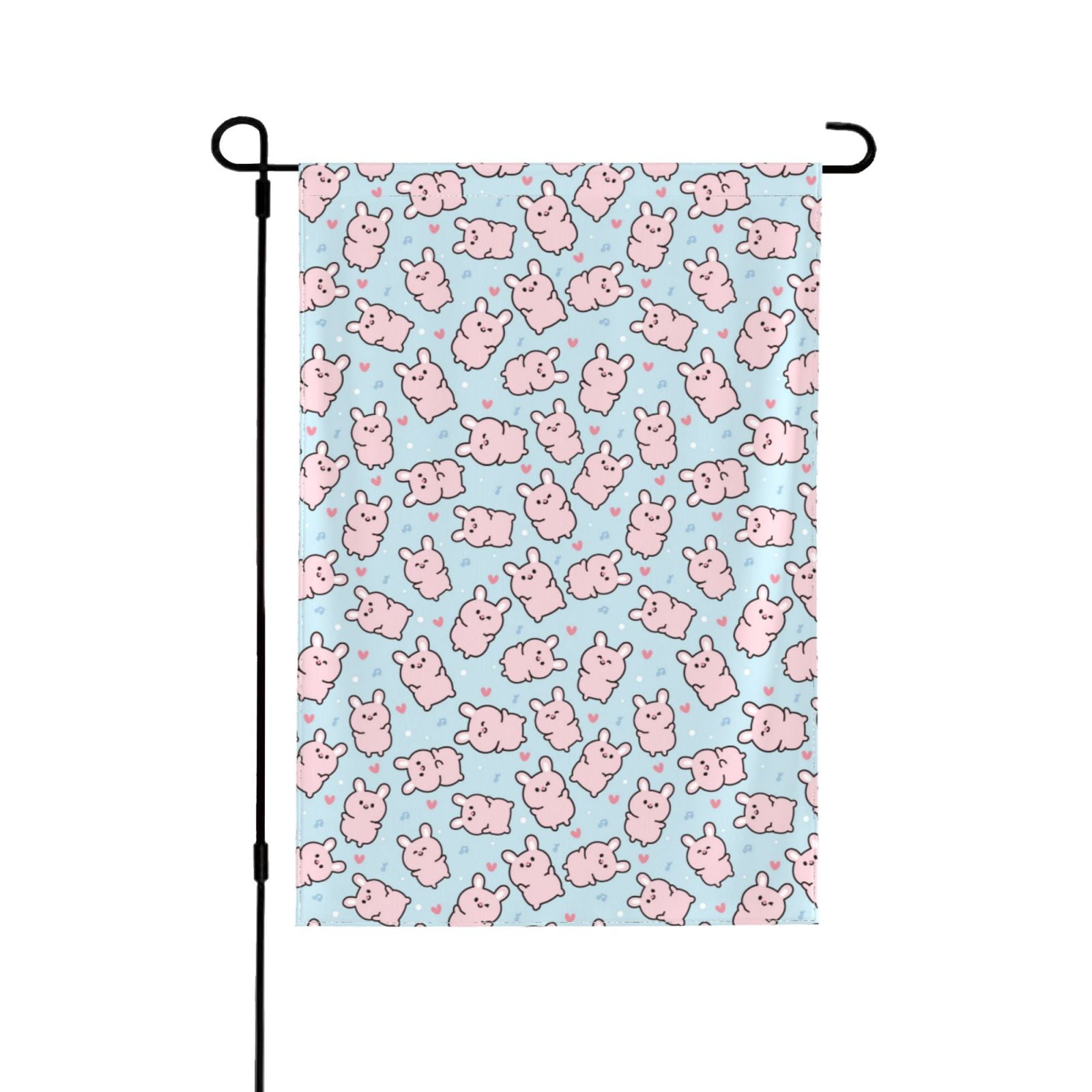 Wukai Cute Rabbit Garden Flags Double Sided Welcome Garden Yard House ...