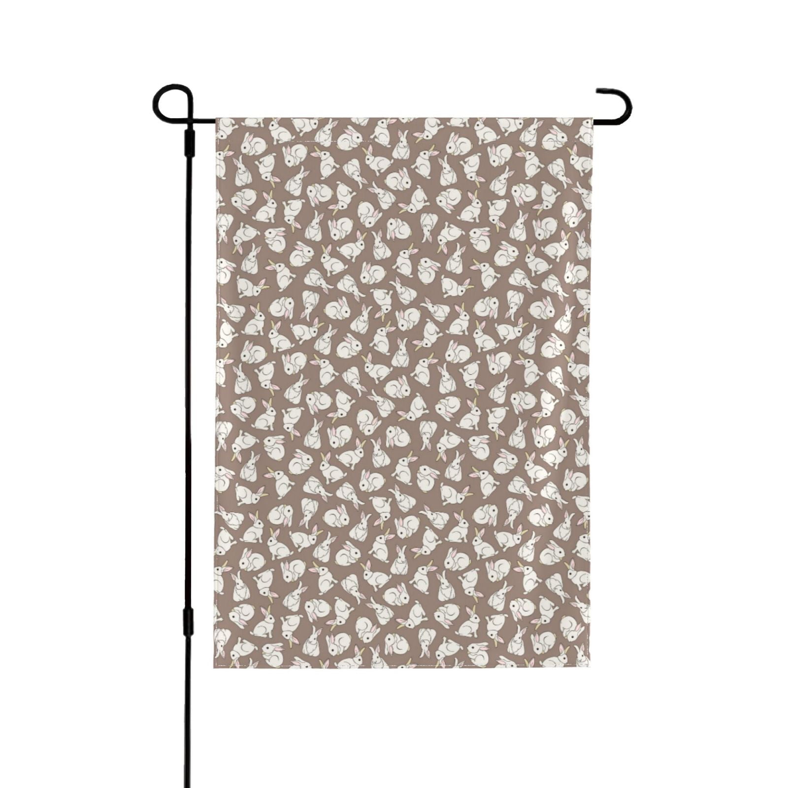 Wukai Cute Rabbit Garden Flags Double Sided Welcome Garden Yard House ...