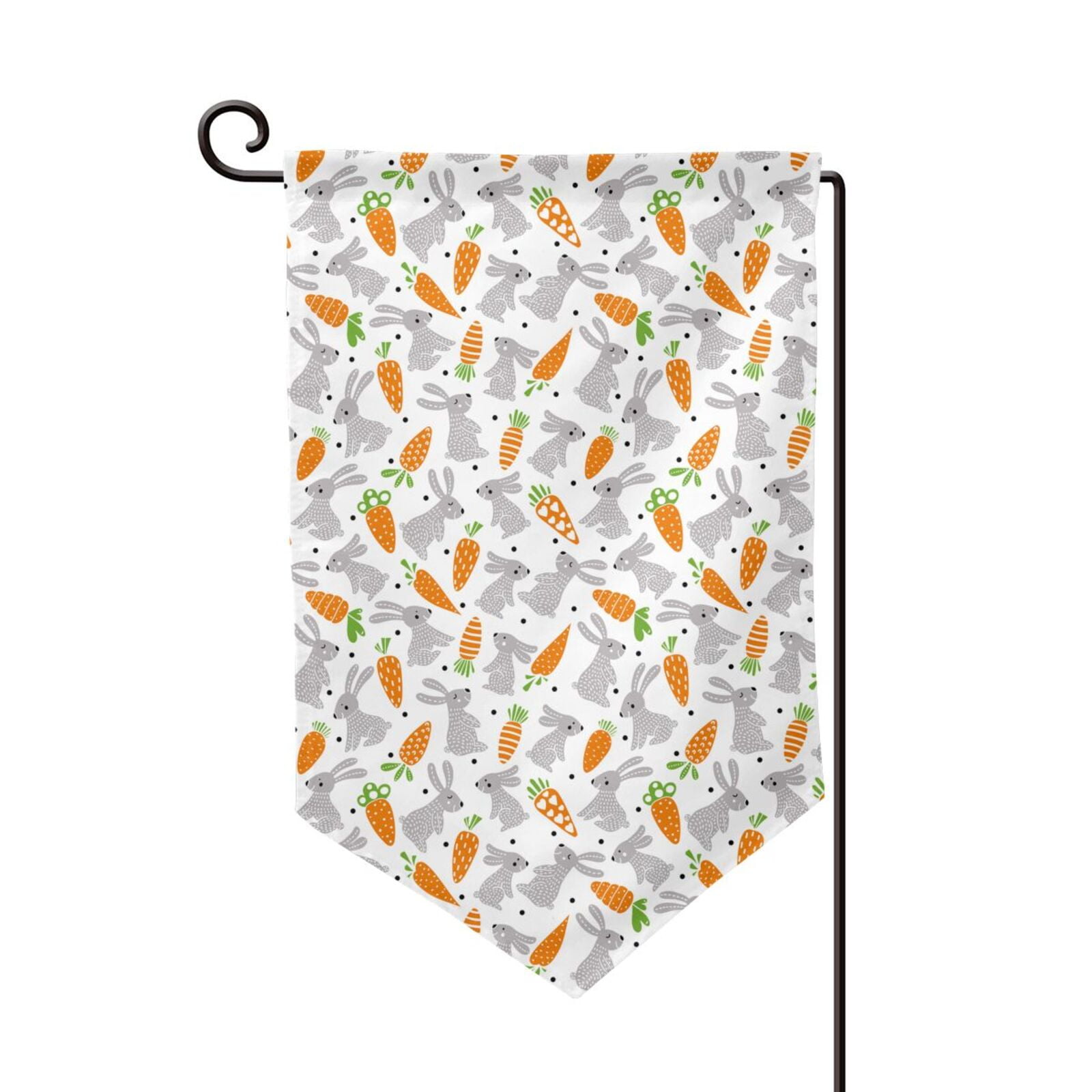 Wukai Cute Rabbit Print Garden Flag 12.5x18 Inch Double Sided Sun ...