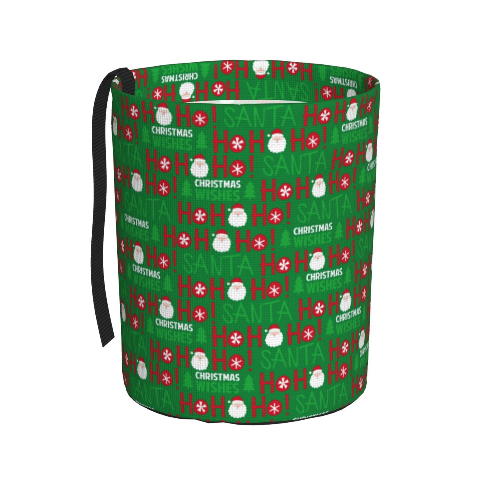 Wukai Cute Santa And Ho Ho Ho Print Car Trash Can - Easy to Clean ...