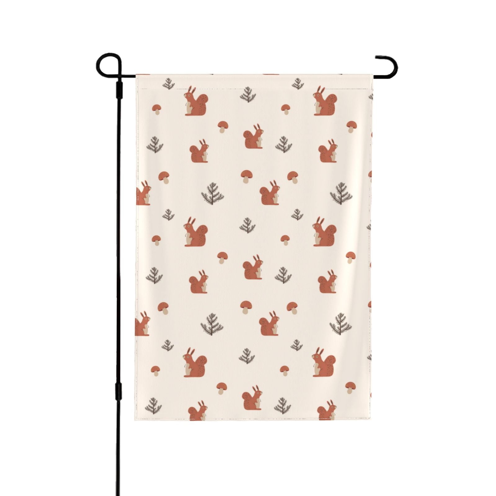 Wukai Cute Squirrel Garden Flags Double Sided Welcome Garden Yard House ...
