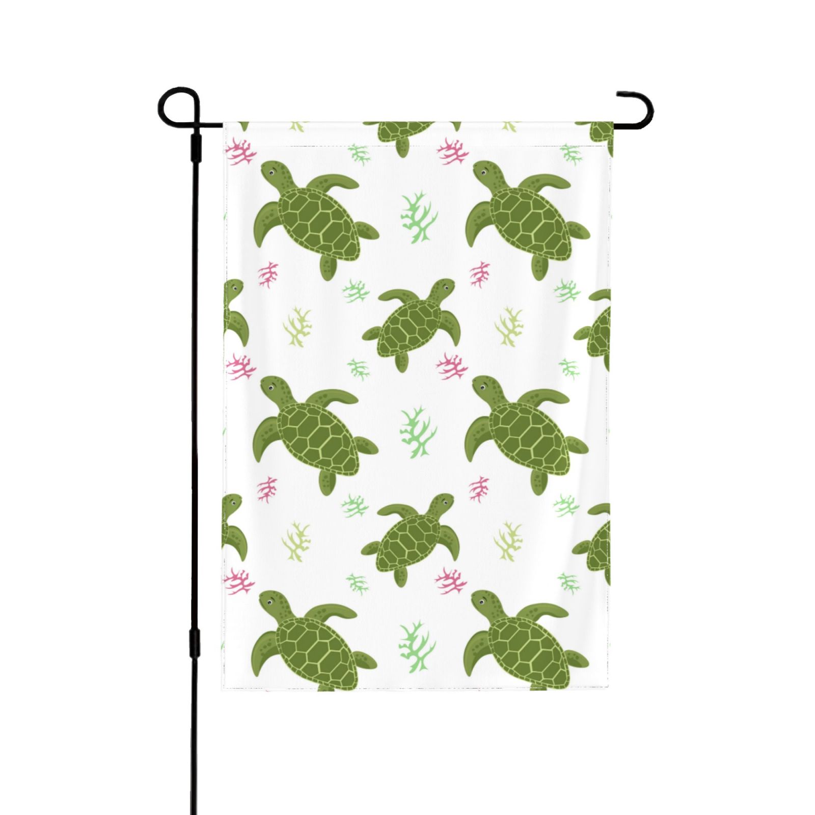 Wukai Cute Turtle Garden Flags Double Sided Welcome Garden Yard House ...