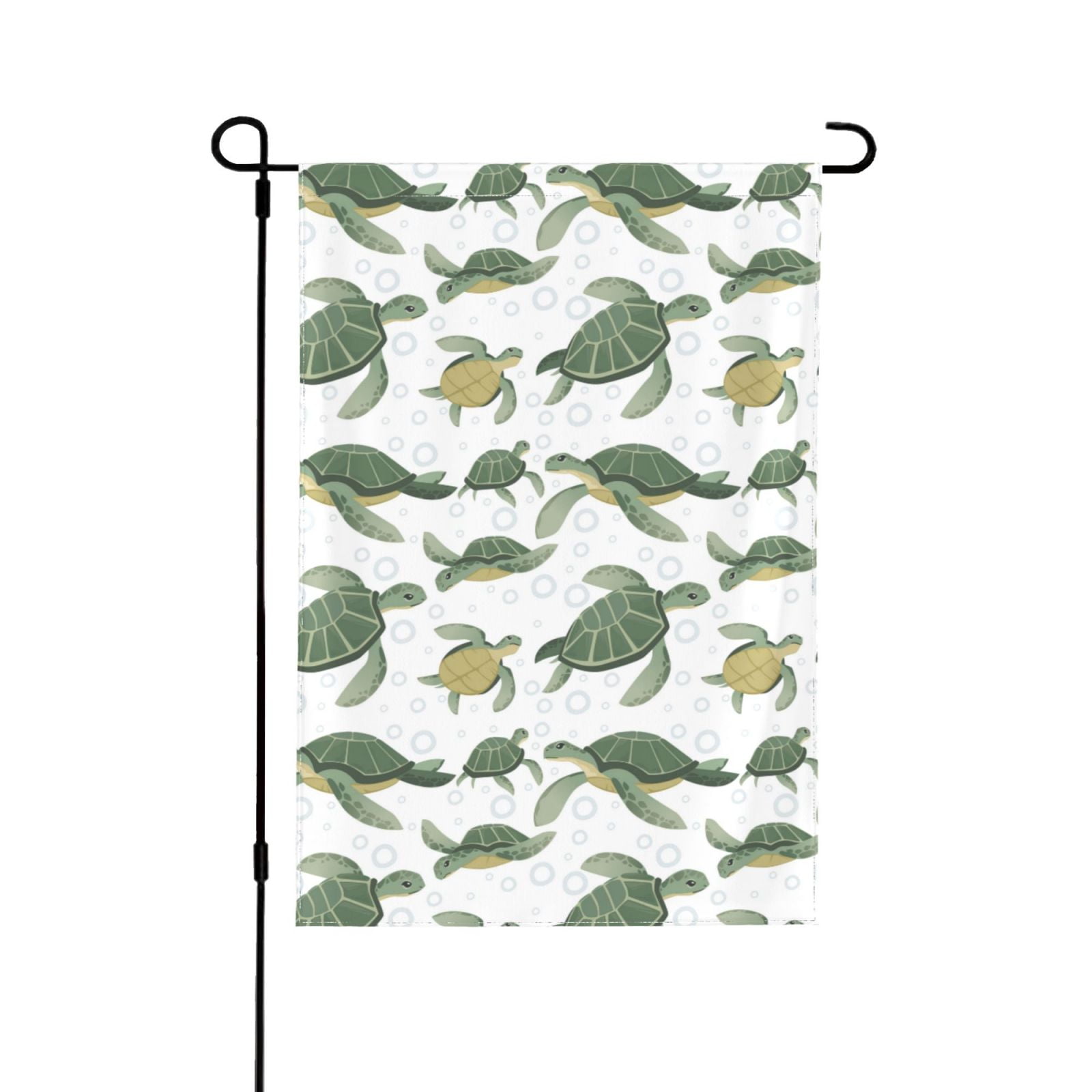 Wukai Cute Turtle Garden Flags Double Sided Welcome Garden Yard House ...