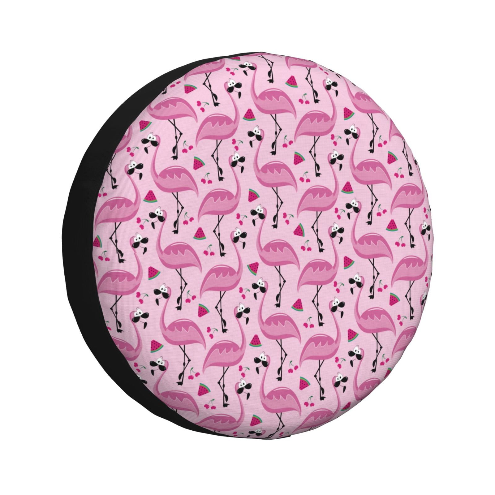 Wukai Cute Watermelon Flamingo Print Spare Tire Cover for RV Trailer ...