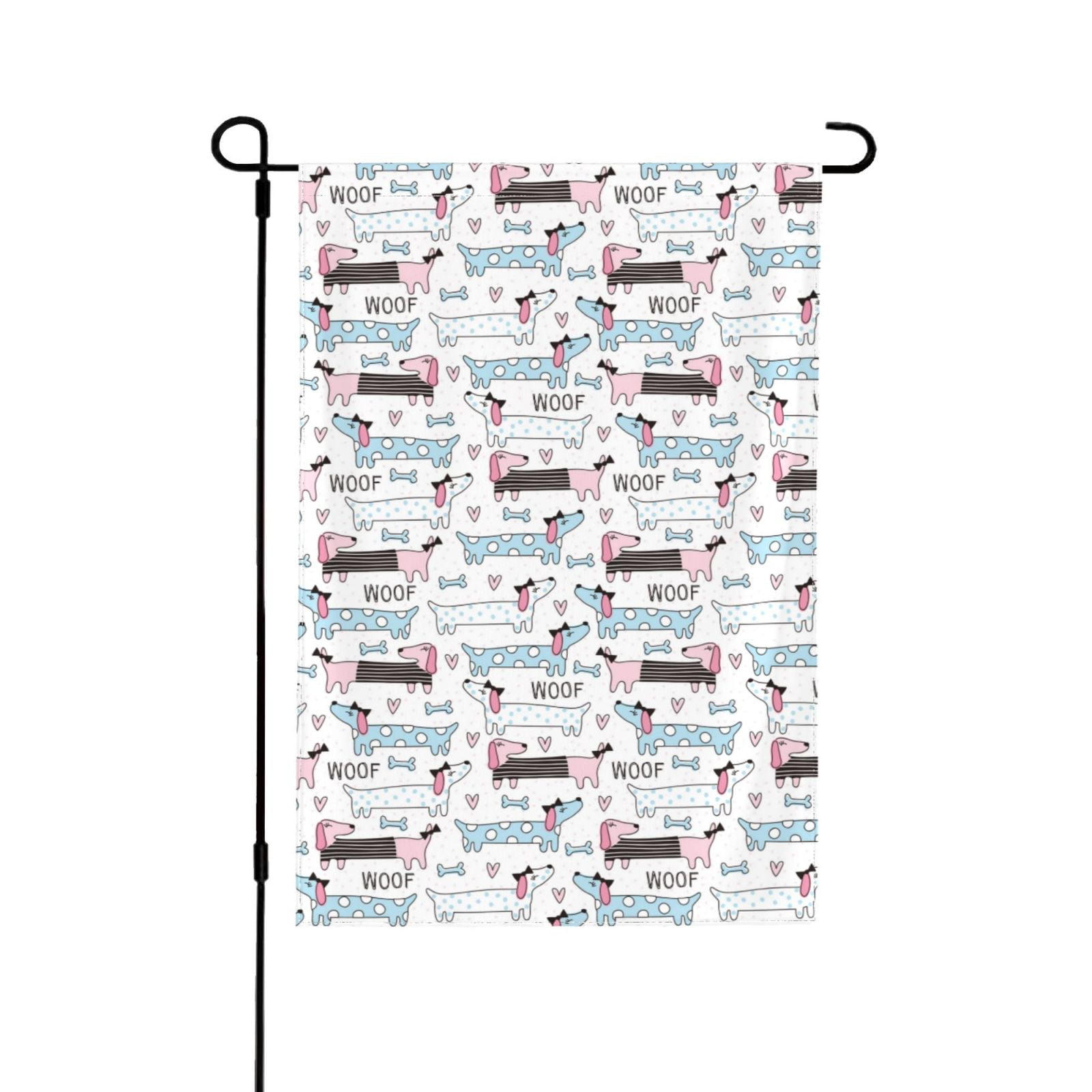 Wukai Dachshund Dog Puppy Garden Flags Double Sided Welcome Garden Yard ...