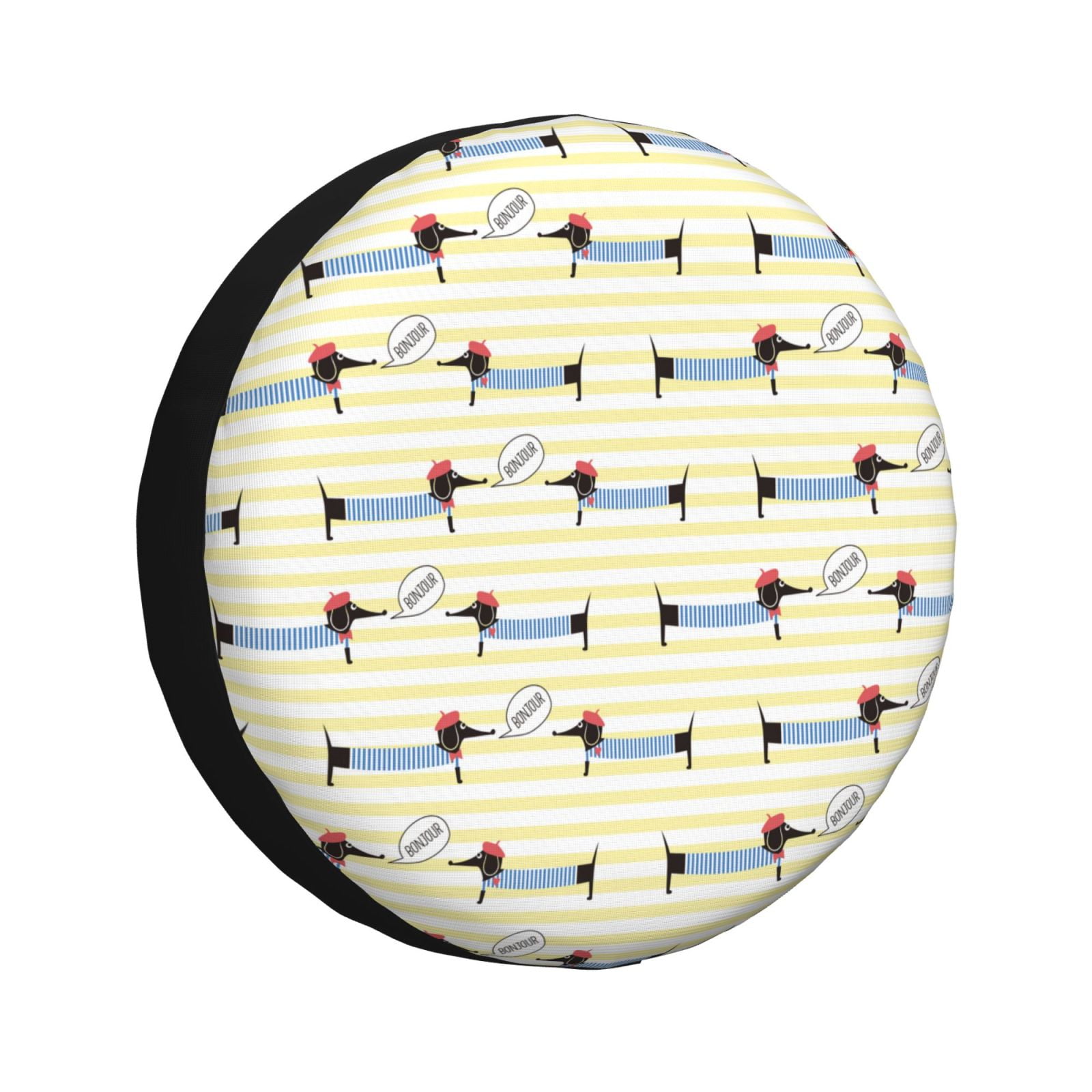 Wukai Dachshund Dog Puppy Print Spare Tire Cover for RV Trailer ...