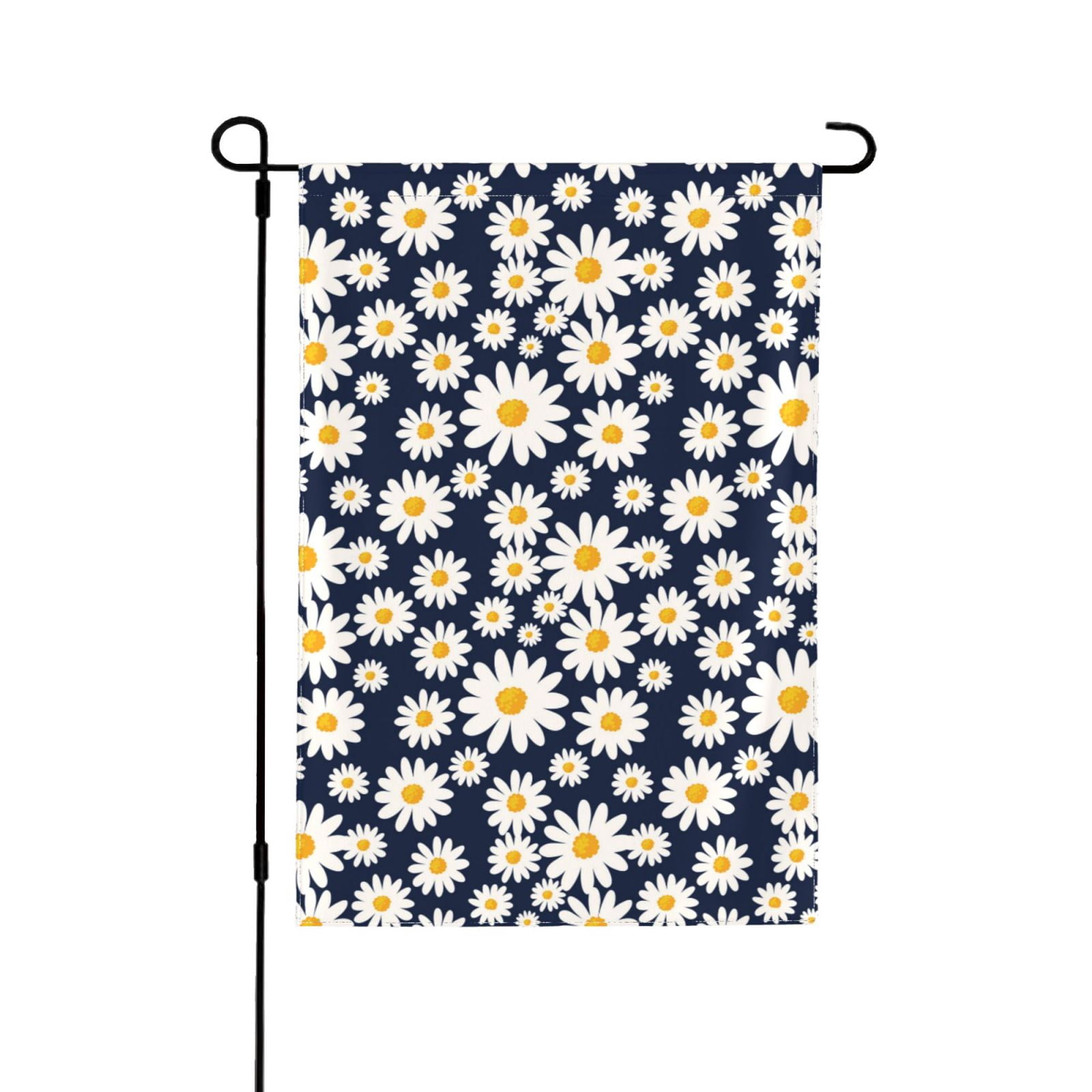 Wukai Daisy Floral Garden Flags Double Sided Welcome Garden Yard House ...