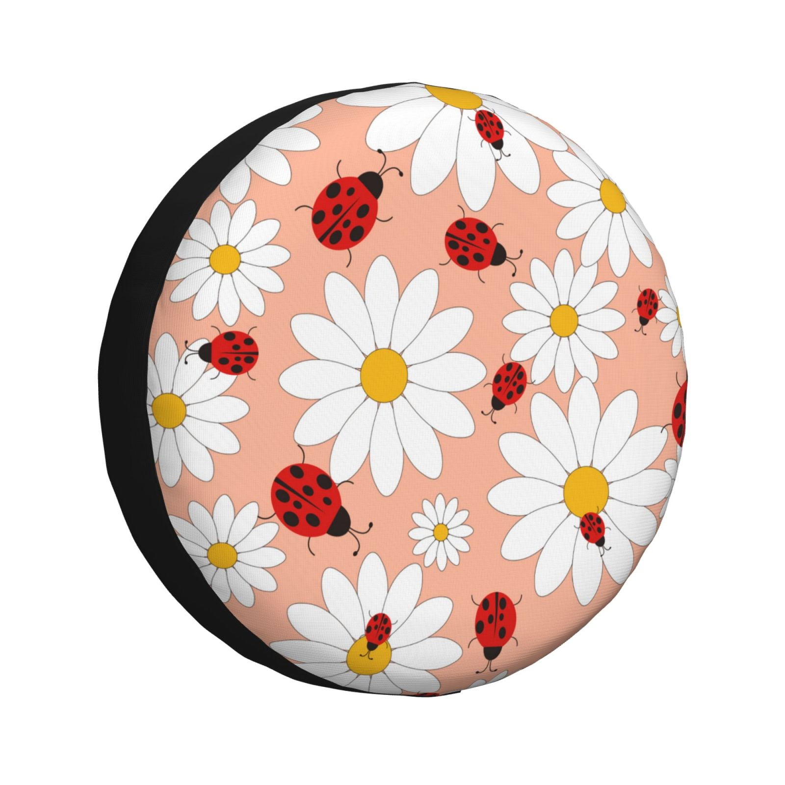 Wukai Daisy and Ladybug Print Spare Tire Cover for RV Trailer ...
