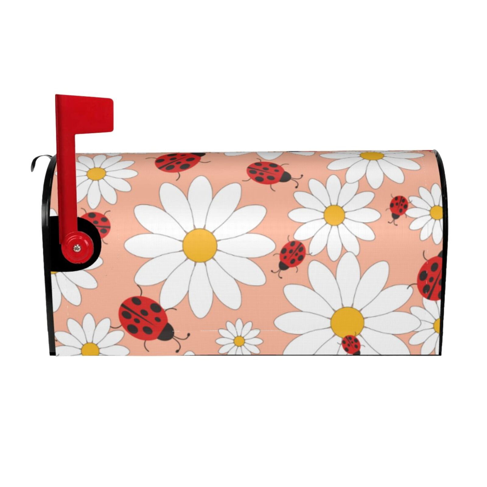 Wukai Daisy and Ladybug Mailbox Covers for Garden Outdoor Decor ...