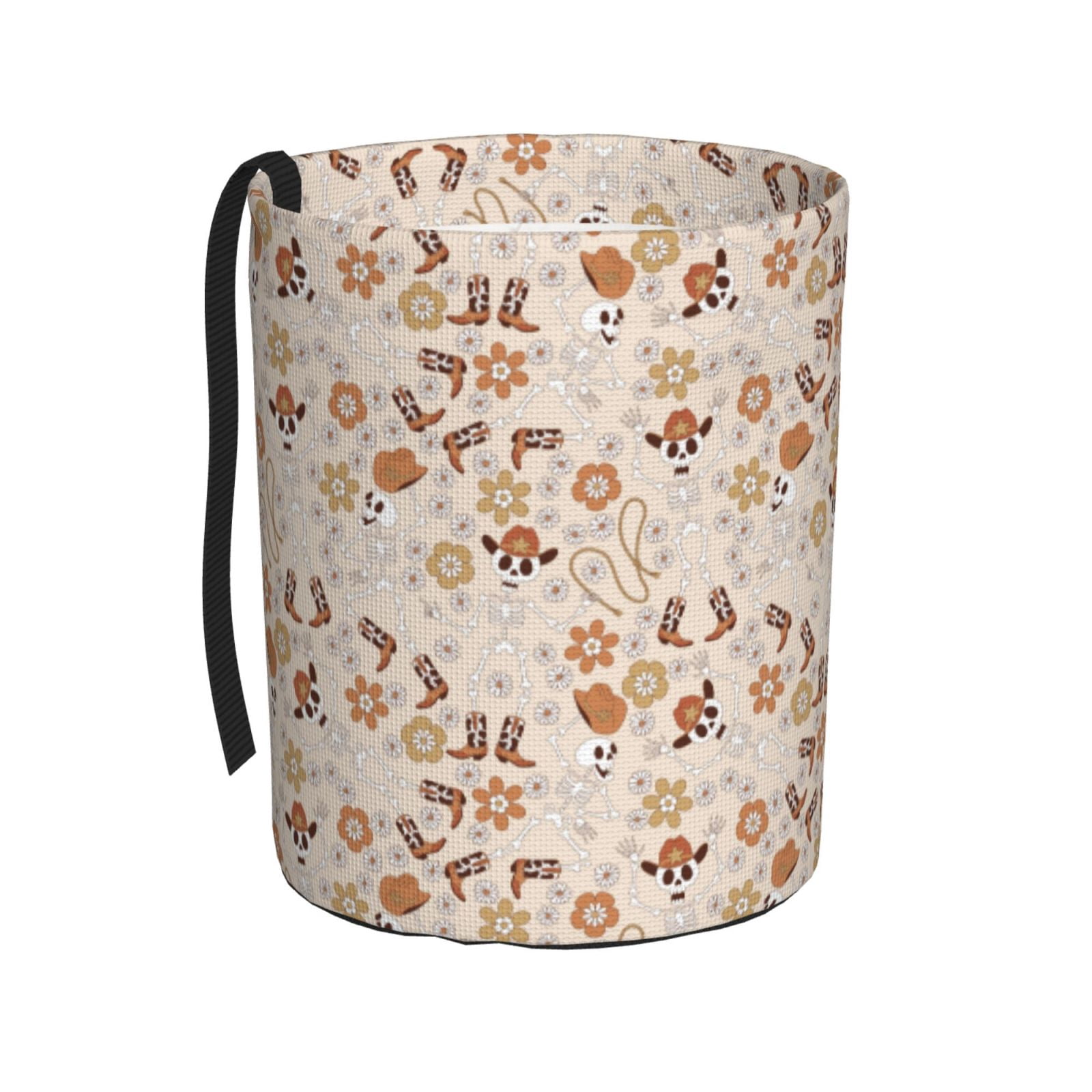 Wukai Dancing Cowboy Skeleton Print Car Trash Can - Easy to Clean ...