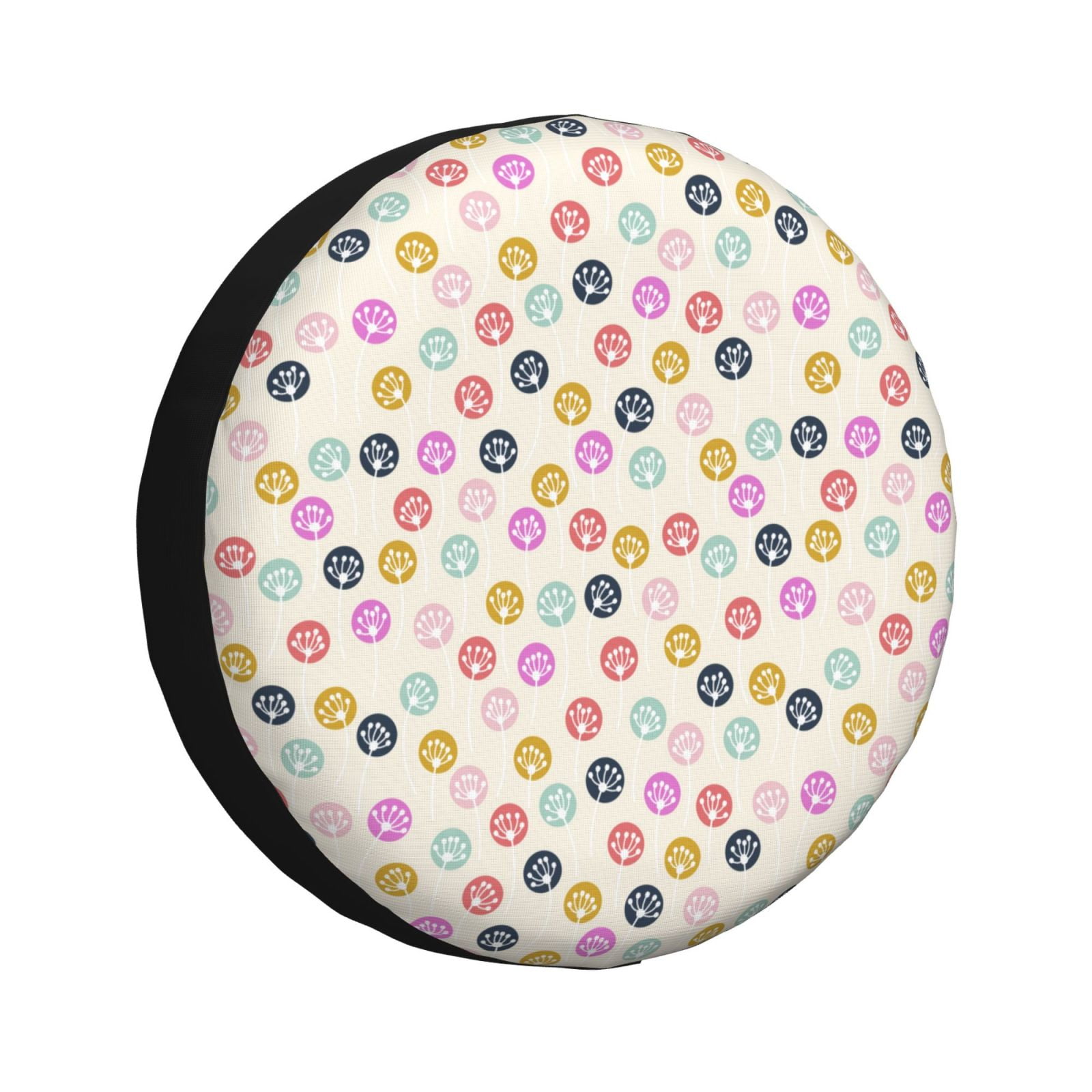 Wukai Dandelion Floral Print Spare Tire Cover for RV Trailer,Waterproof ...