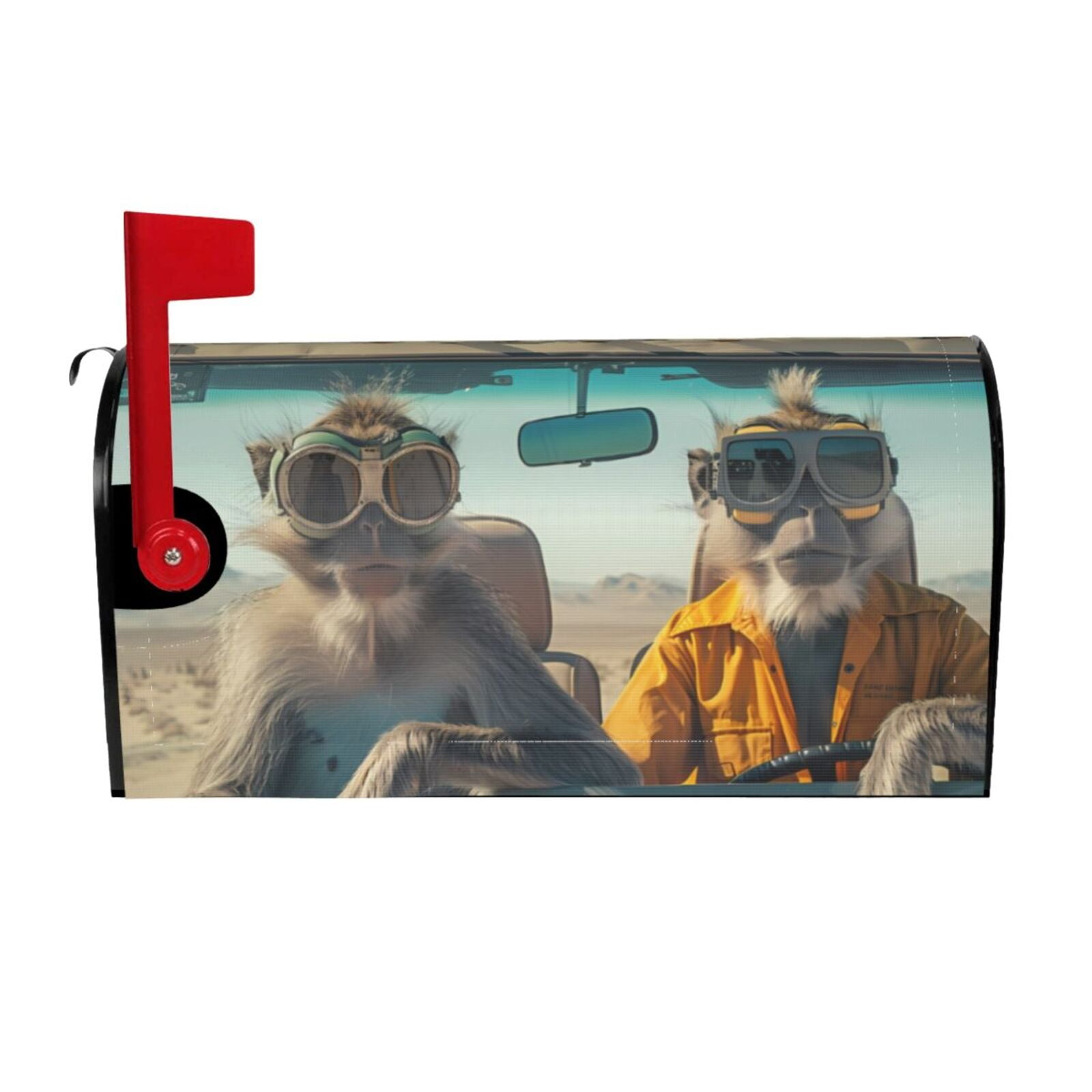 Wukai Desert Monkeys Drive Mailbox Covers for Garden Outdoor Decor ...