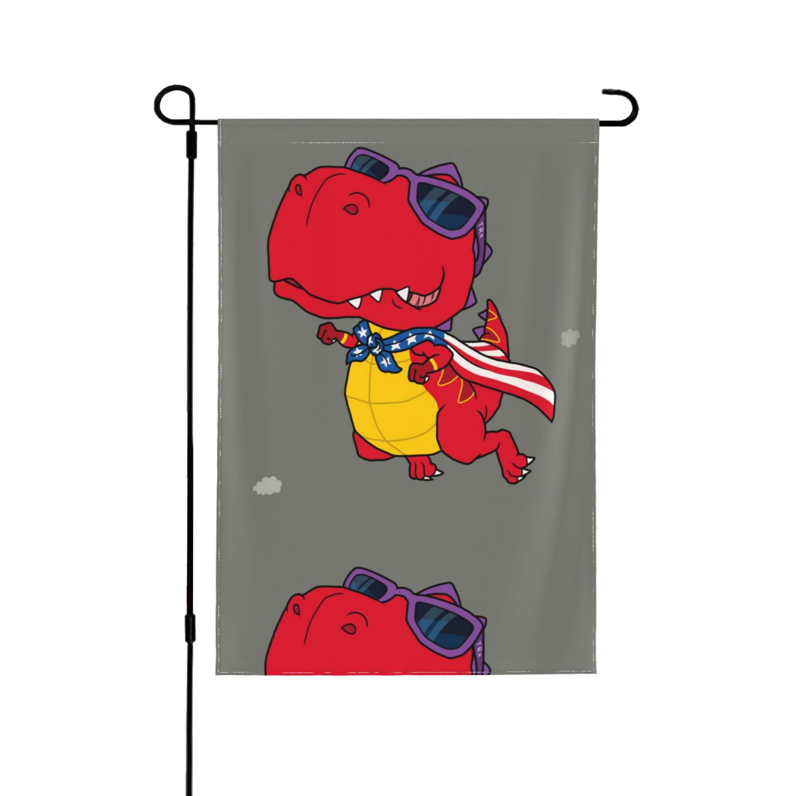 Wukai Dinosaur Super Hero Cartoon Garden Flags Double Sided Welcome ...