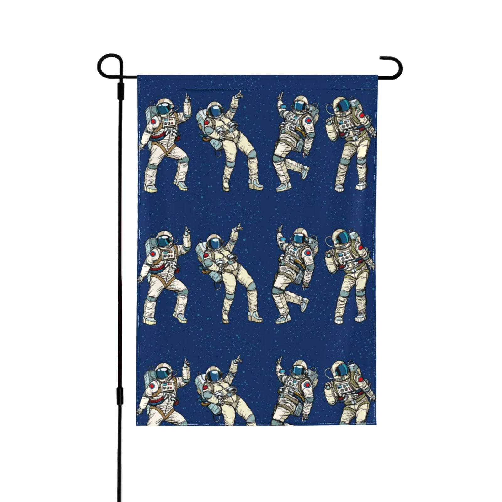 Wukai Disco party Astronaut Dancing Garden Flags Double Sided Welcome ...