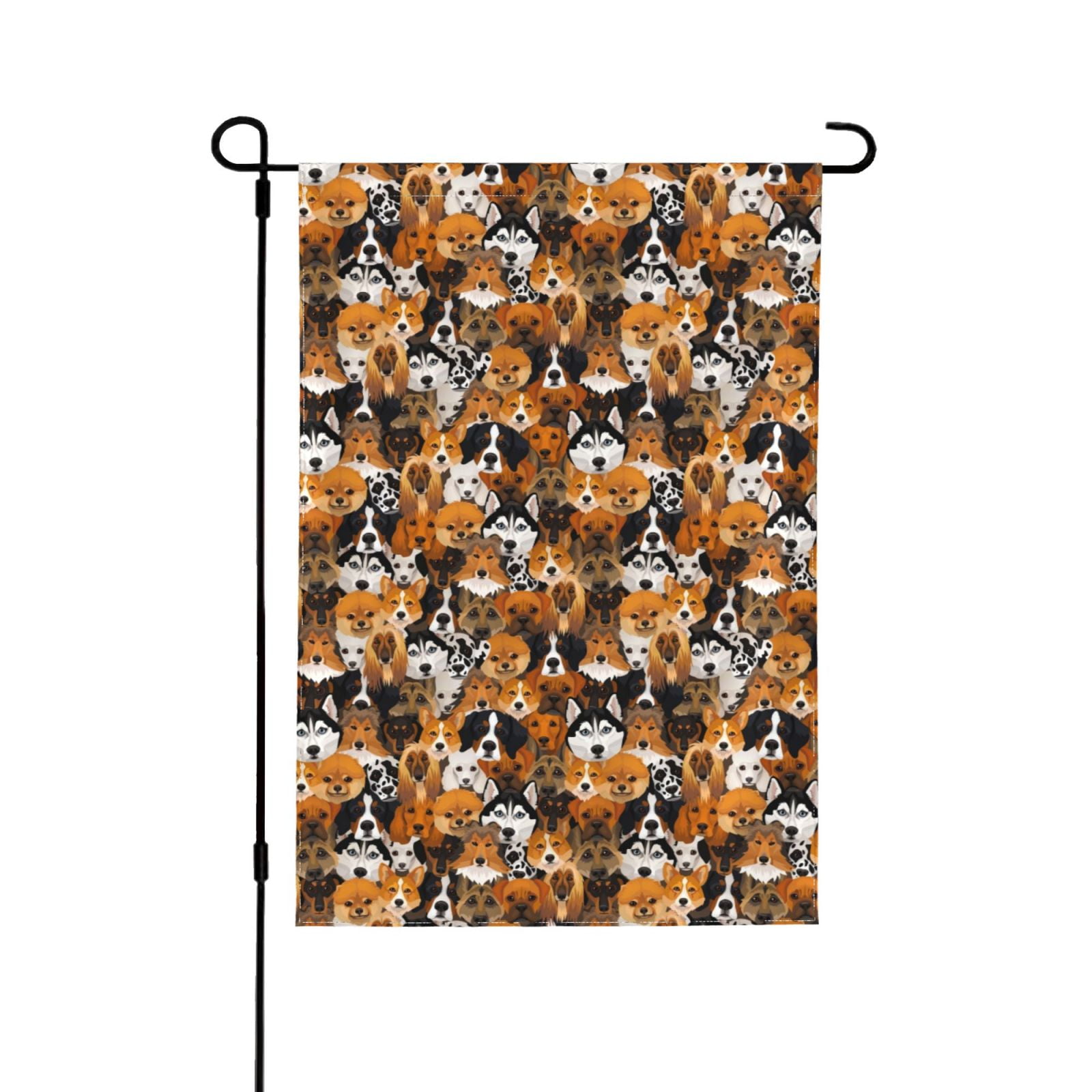 Wukai Dogs Different Breeds Garden Flags Double Sided Welcome Garden ...