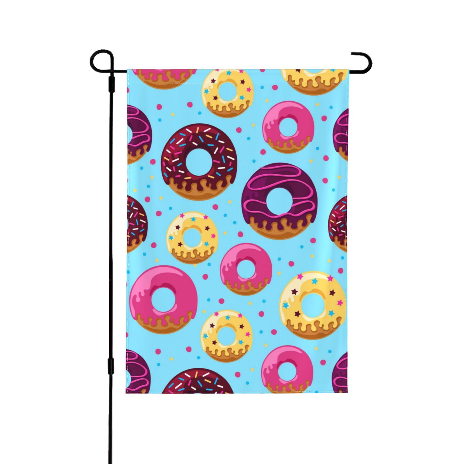Wukai Donuts Garden Flags Double Sided Welcome Garden Yard House Flags ...