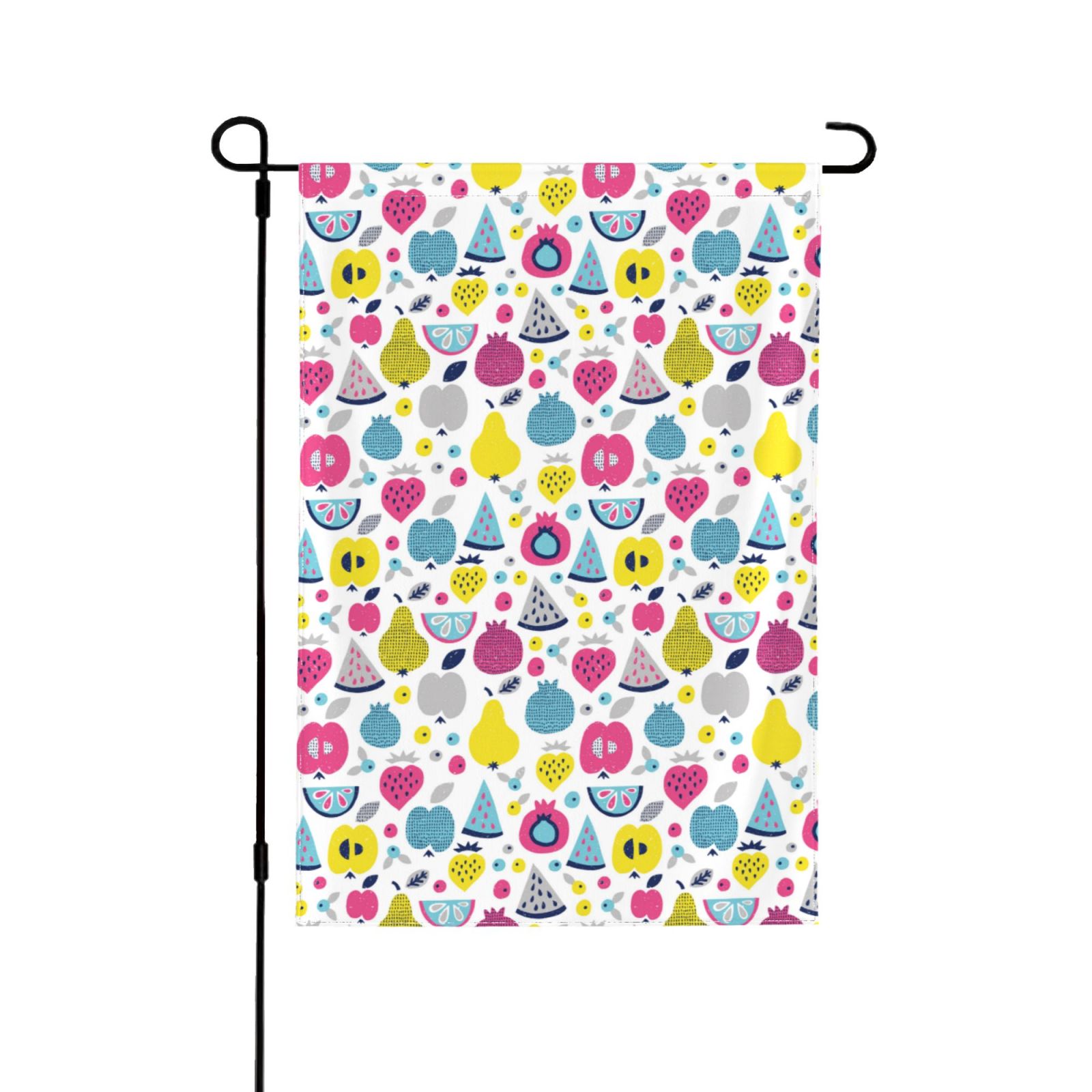 Wukai Doodle Fruits Garden Flags Double Sided Welcome Garden Yard House ...