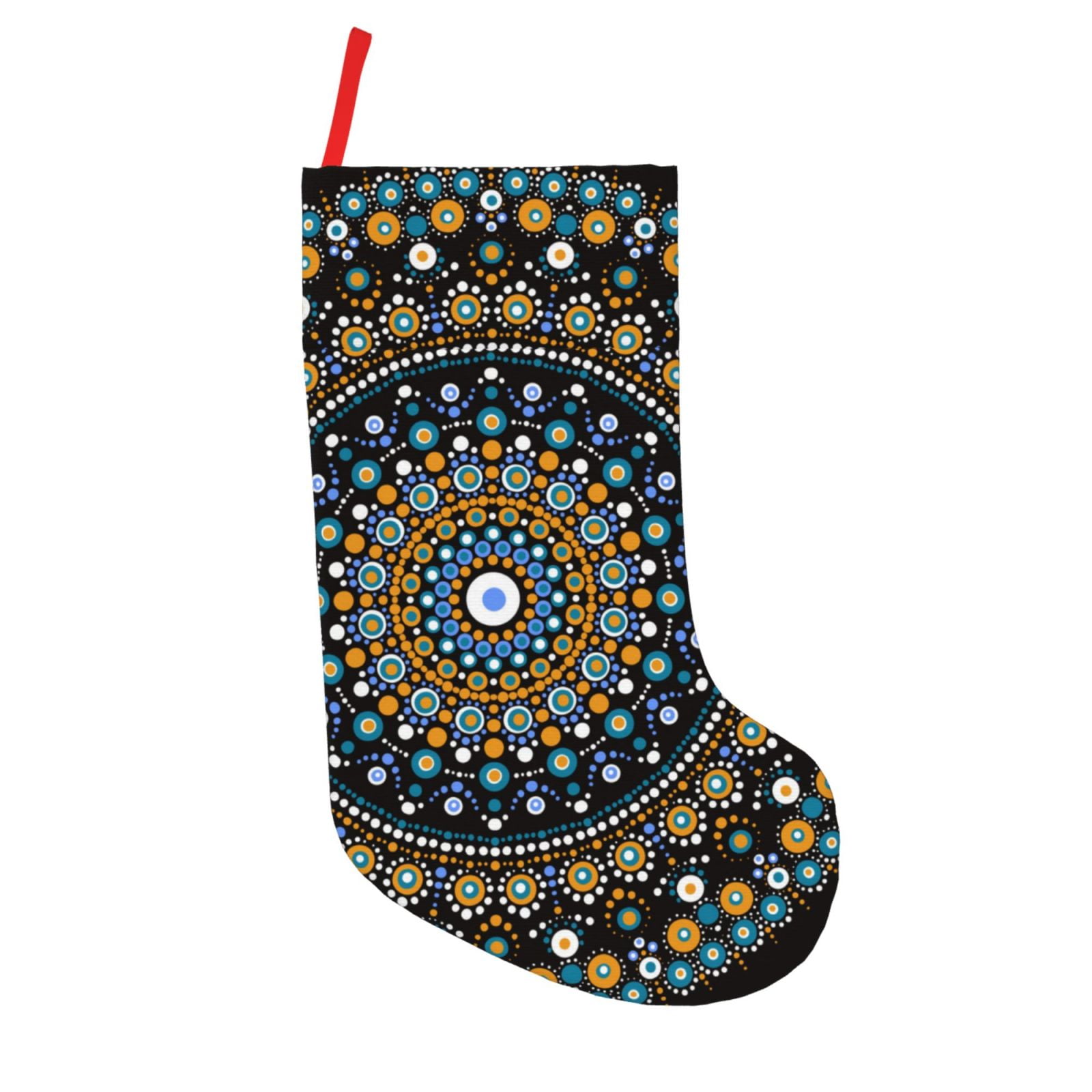 Wukai Dot Mandala Print Christmas Stockings 18" Christmas Stocking ...