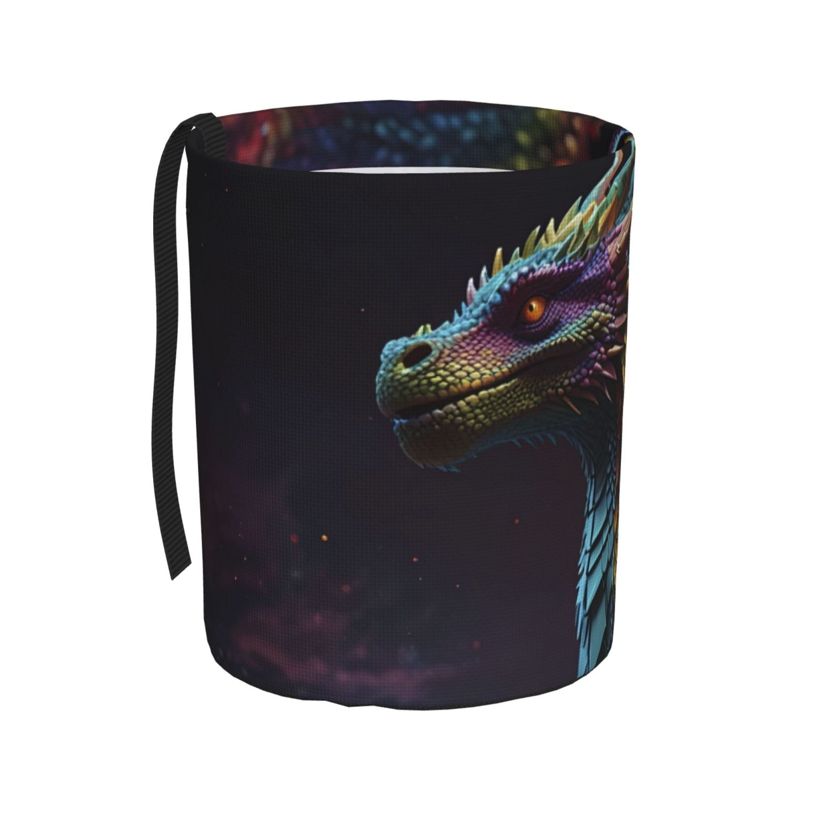 Wukai Dragon with Colorful Tail Print Car Trash Can - Easy to Clean ...