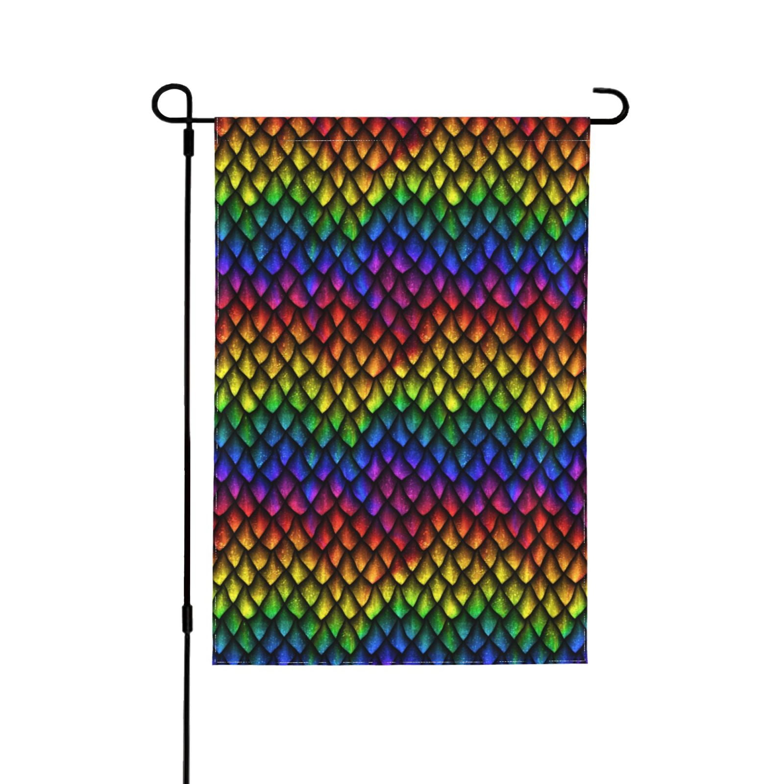 Wukai Dragon Scales Garden Flags Double Sided Welcome Garden Yard House ...