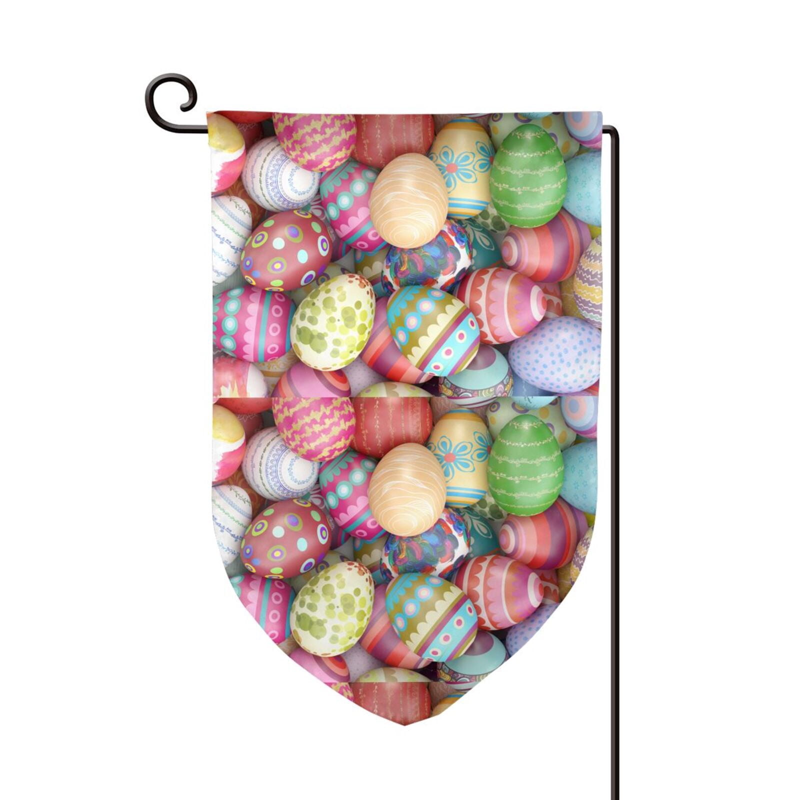 Wukai Easter Eggs Print Garden Flag 12.5x18 Inch Double Sided Sun ...