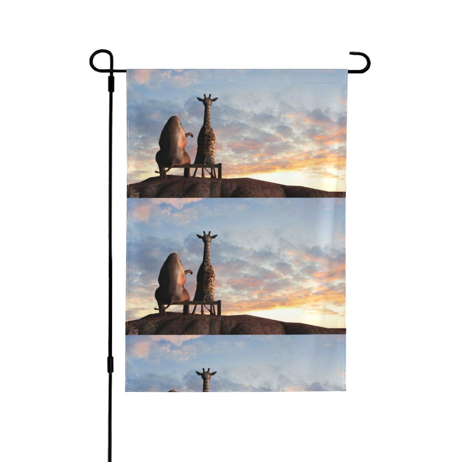 Wukai Elephant Giraffe Garden Flags Double Sided Welcome Garden Yard ...