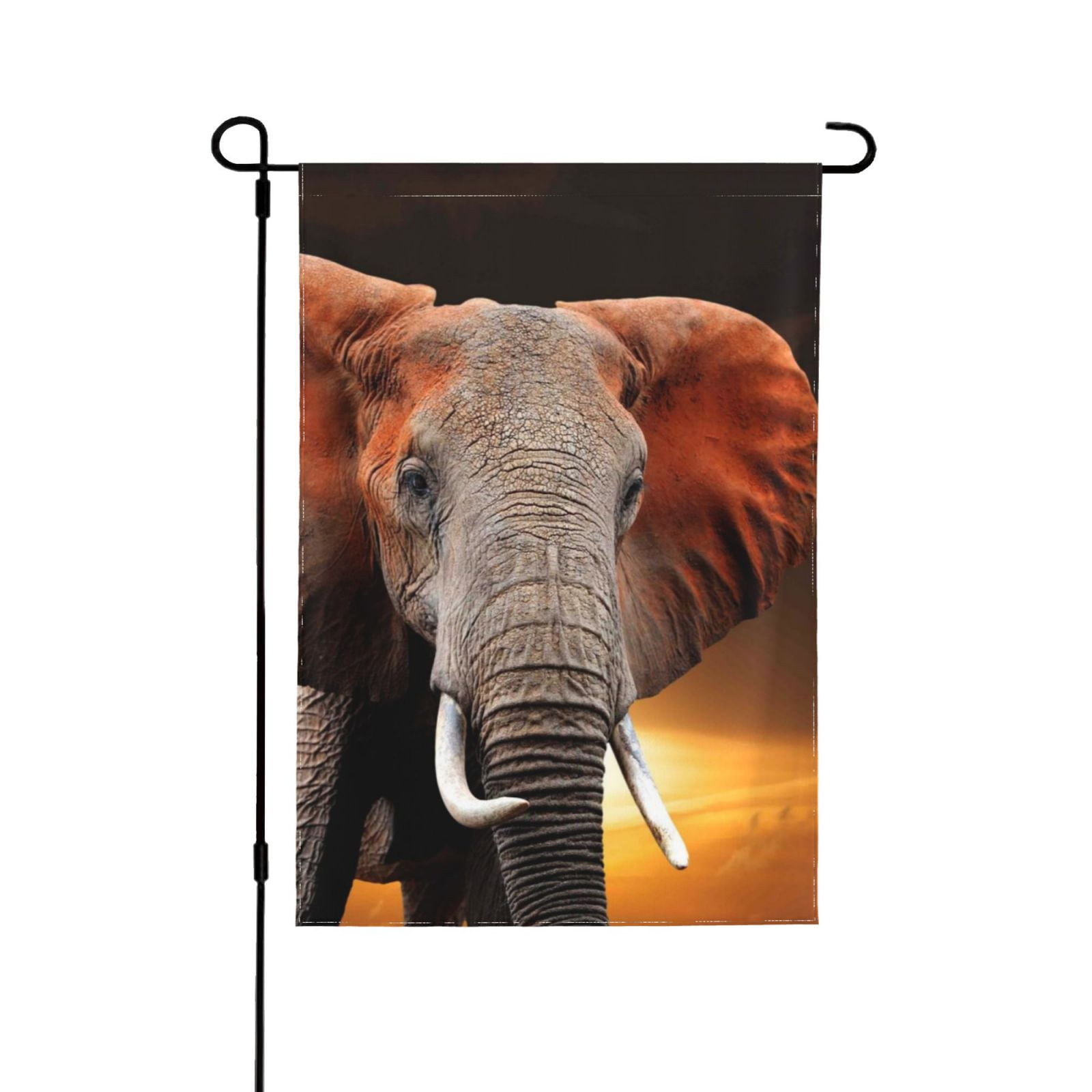 Wukai Elephant Sunset in Kenya Garden Flags Double Sided Welcome Garden ...