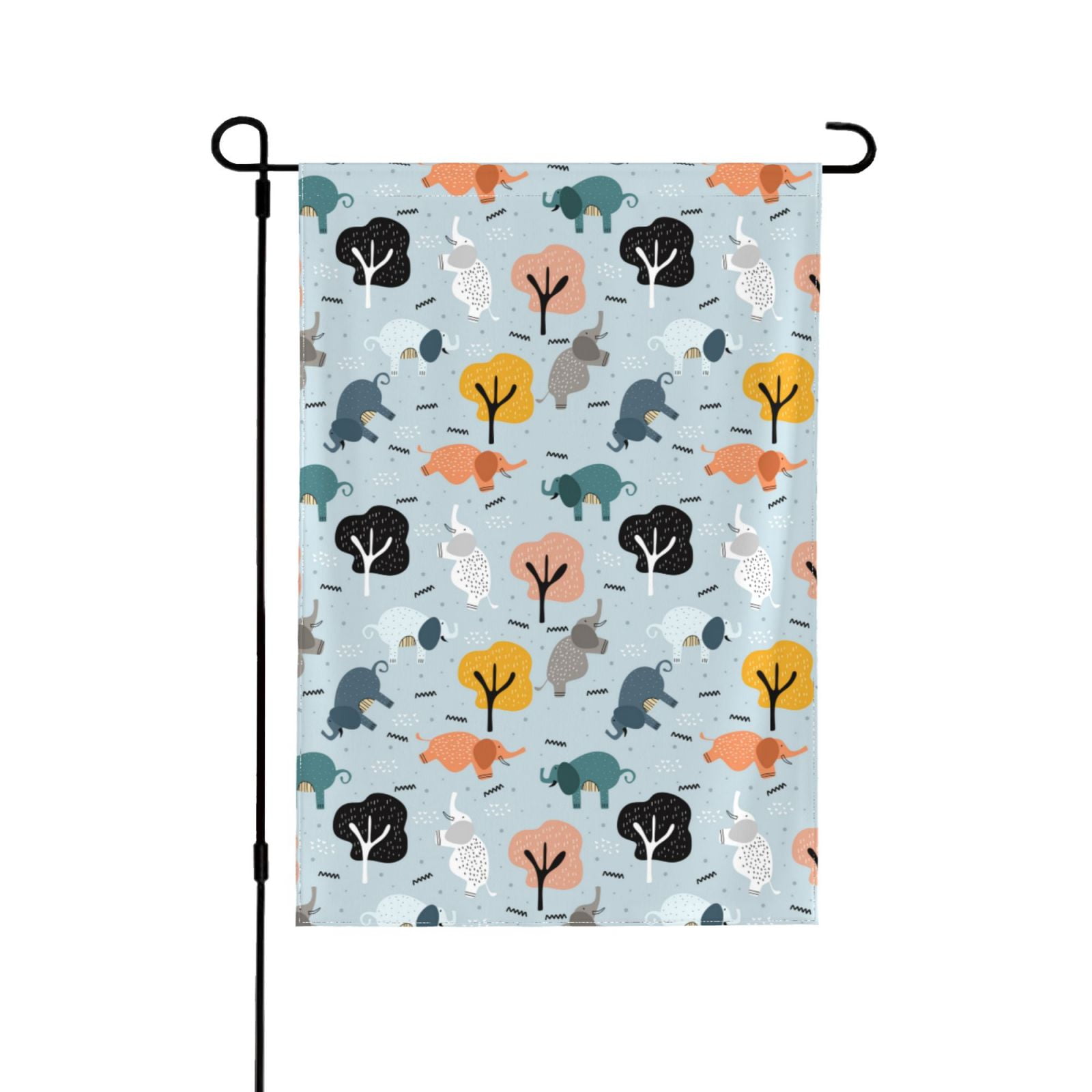 Wukai Elephant Tree Garden Flags Double Sided Welcome Garden Yard House ...