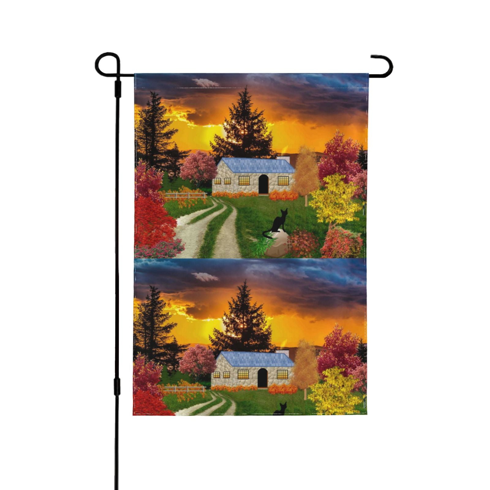 Wukai Fall Village Scenery Garden Flags Double Sided Welcome Garden ...