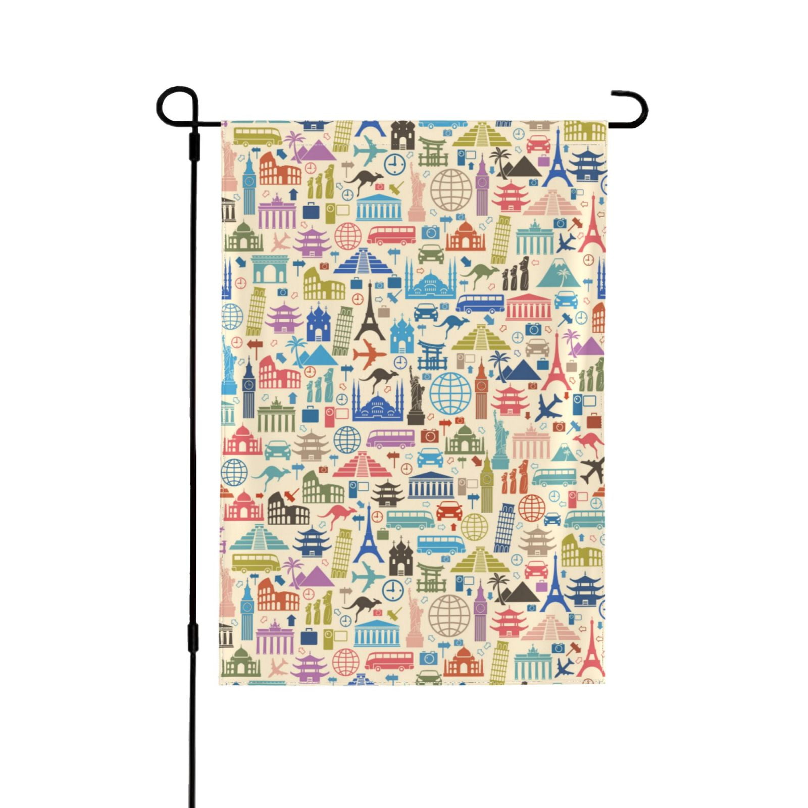 Wukai Famous Places Garden Flags Double Sided Welcome Garden Yard House ...