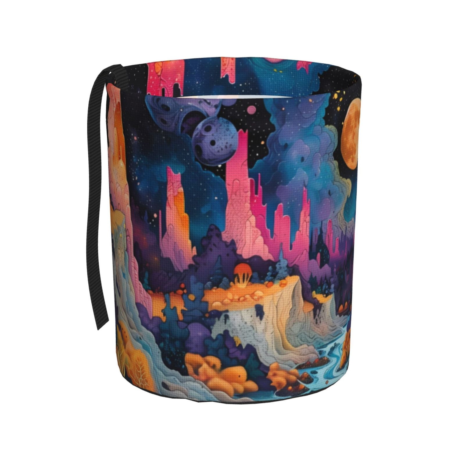 Wukai Fantasy Cosmic Landscape Print Car Trash Can - Easy to Clean ...