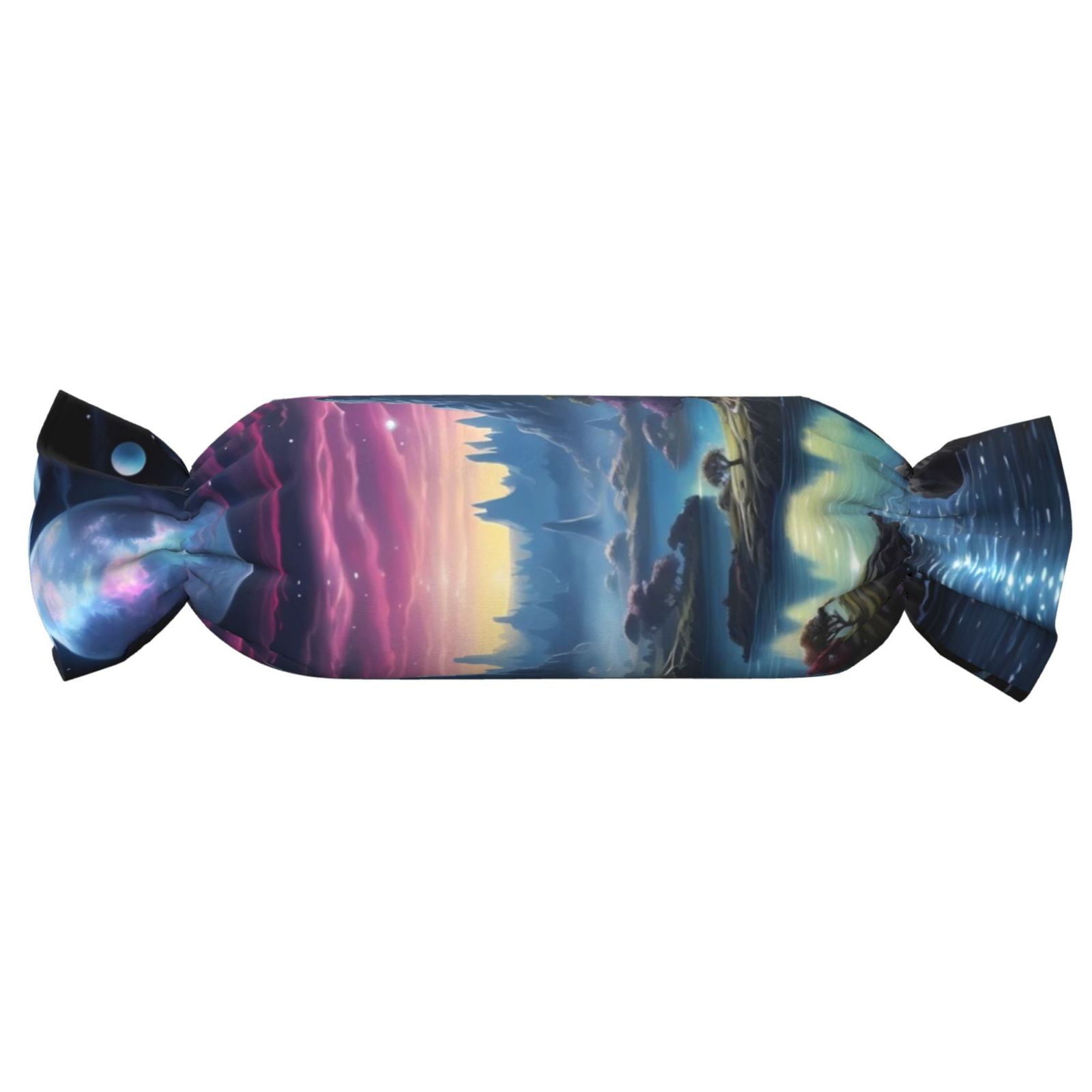 Wukai Fantasy Landscape Starry Night Print Candy Pillow Cylindrical Pillows Sofa Pillow Neck ...