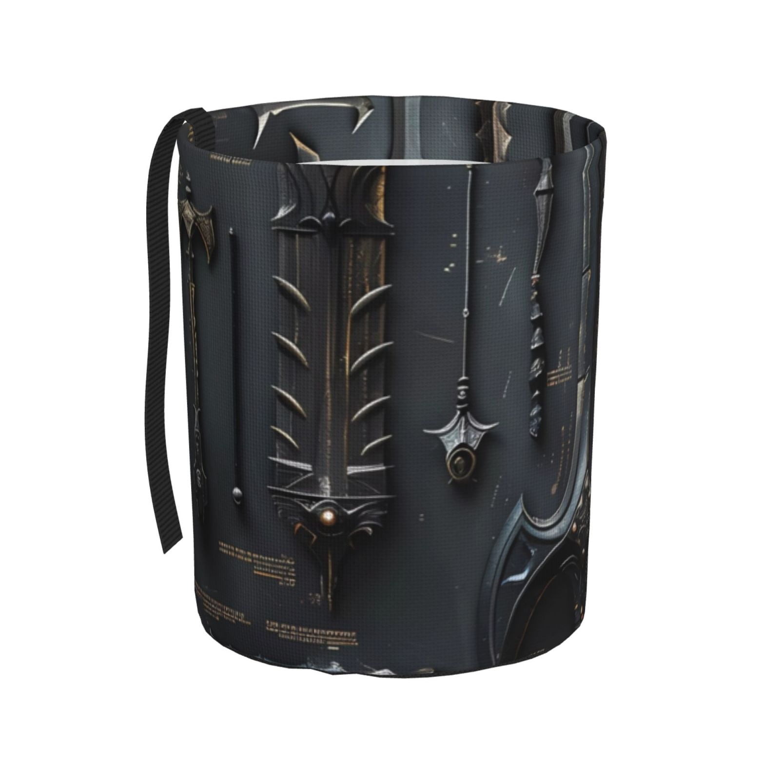 Wukai Fantasy Medieval Weaponry Print Car Trash Can - Easy to Clean ...