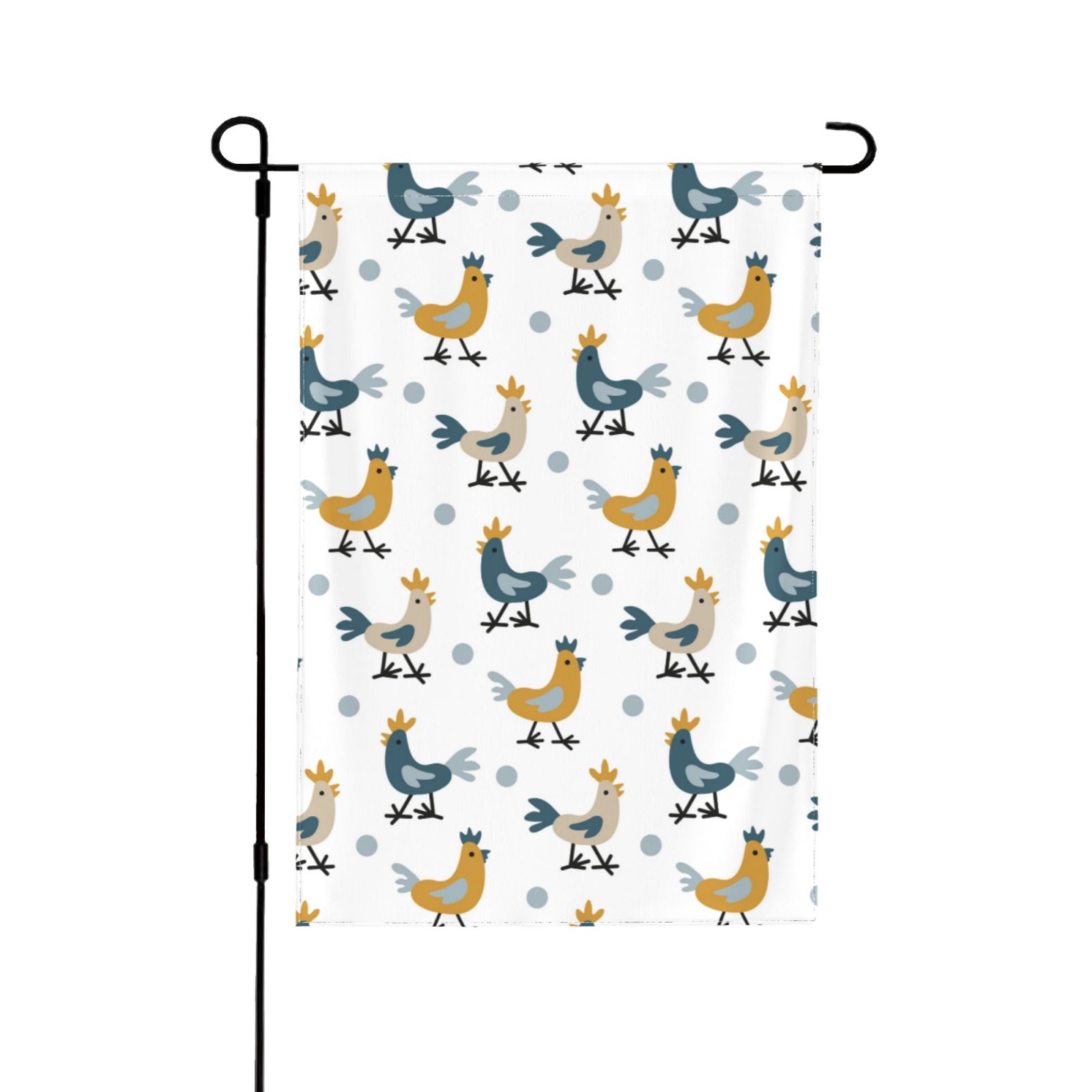 Wukai Farm Roosters Garden Flags Double Sided Welcome Garden Yard House ...