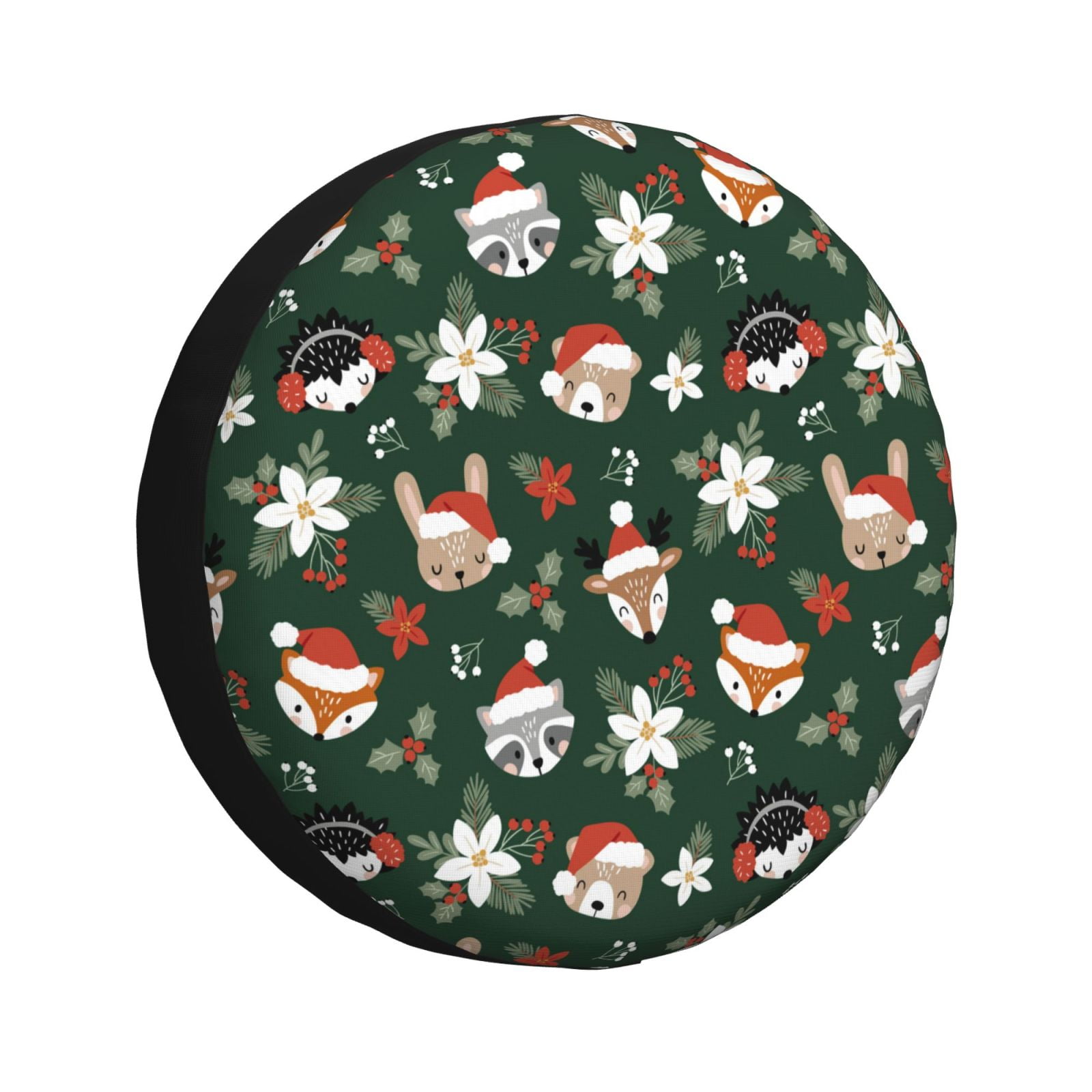 Wukai Festive Forest Friends Print Spare Tire Cover for RV Trailer ...
