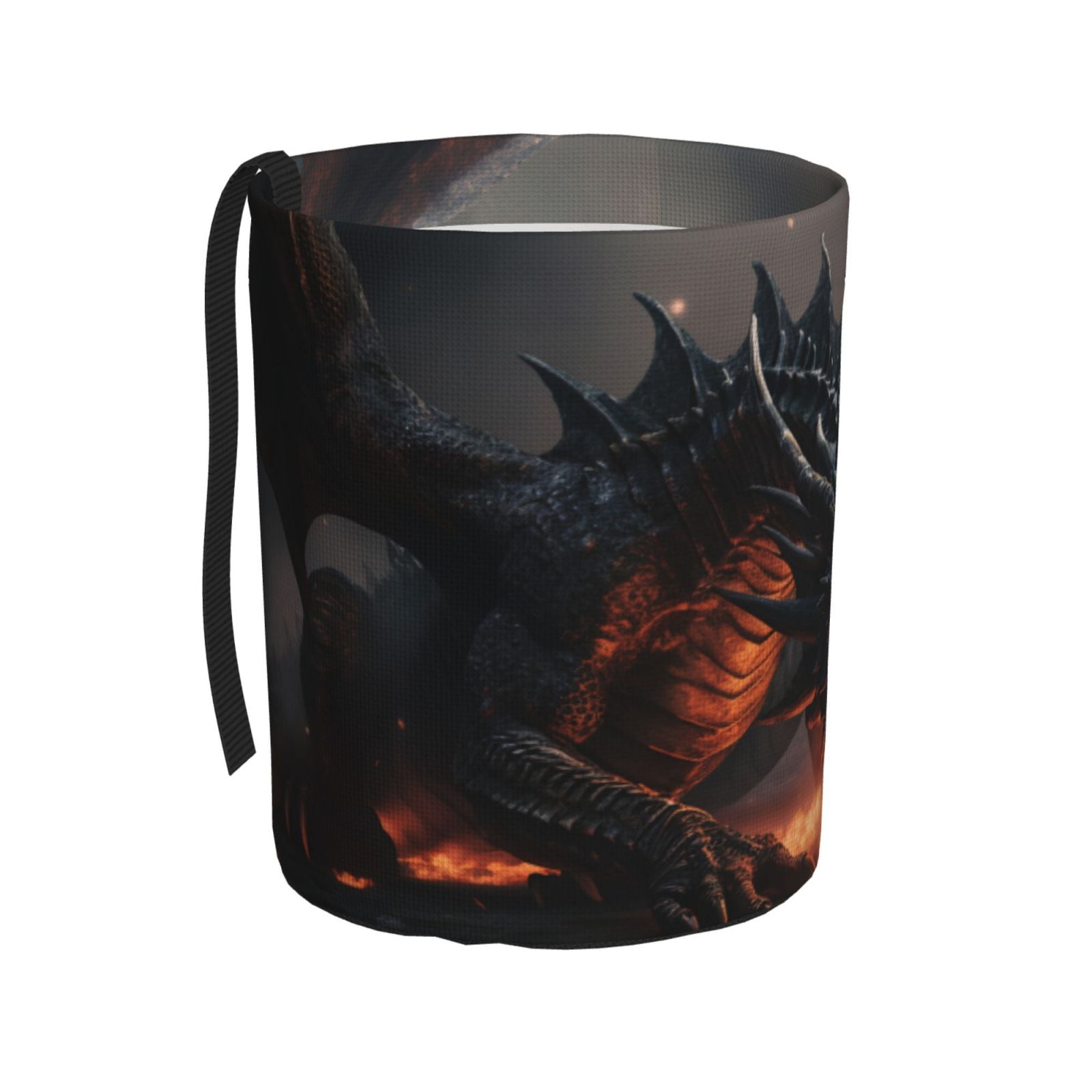 Wukai Fiery Black Dragon Attack Print Car Trash Can - Easy to Clean ...