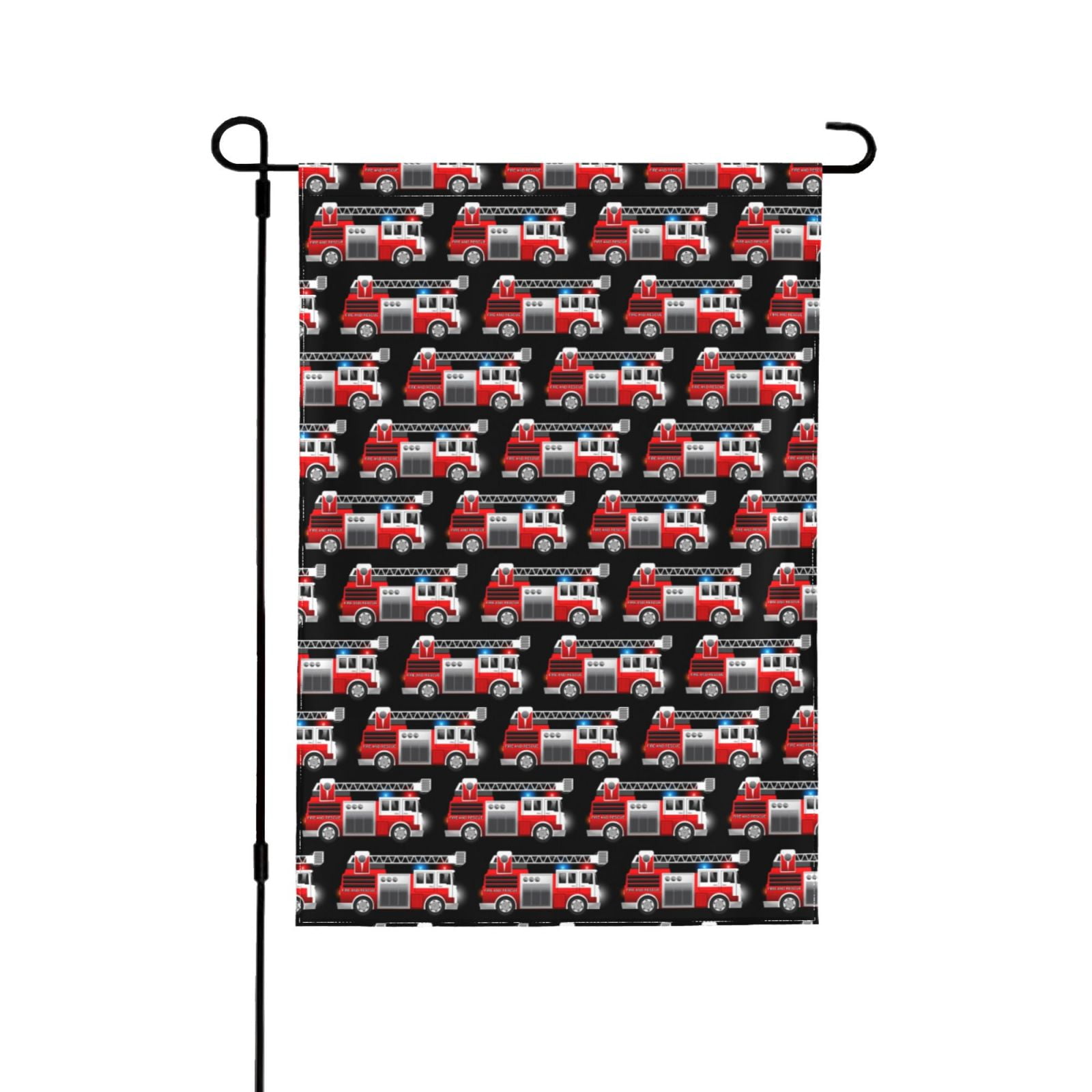 Wukai Fire and Rescue Truck Garden Flags Double Sided Welcome Garden ...