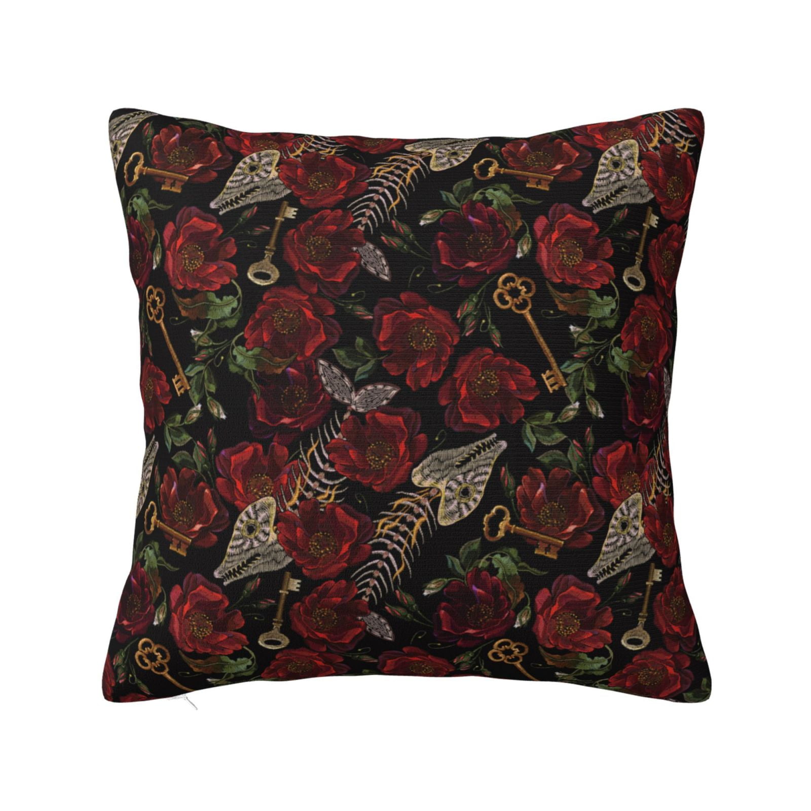 Wukai Fishbone Rose Premium Polyester Fleece Pillow Covers with Hidden ...