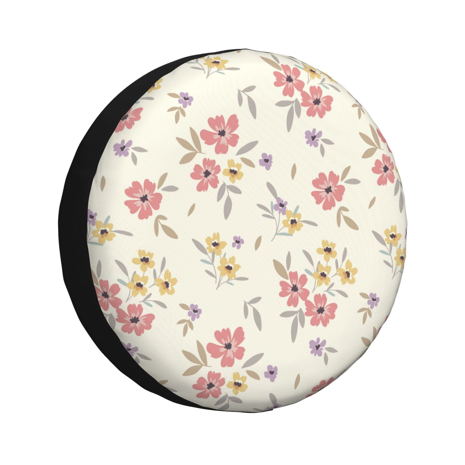 Wukai Floral Print Spare Tire Cover for RV Trailer,Waterproof PVC Faux ...