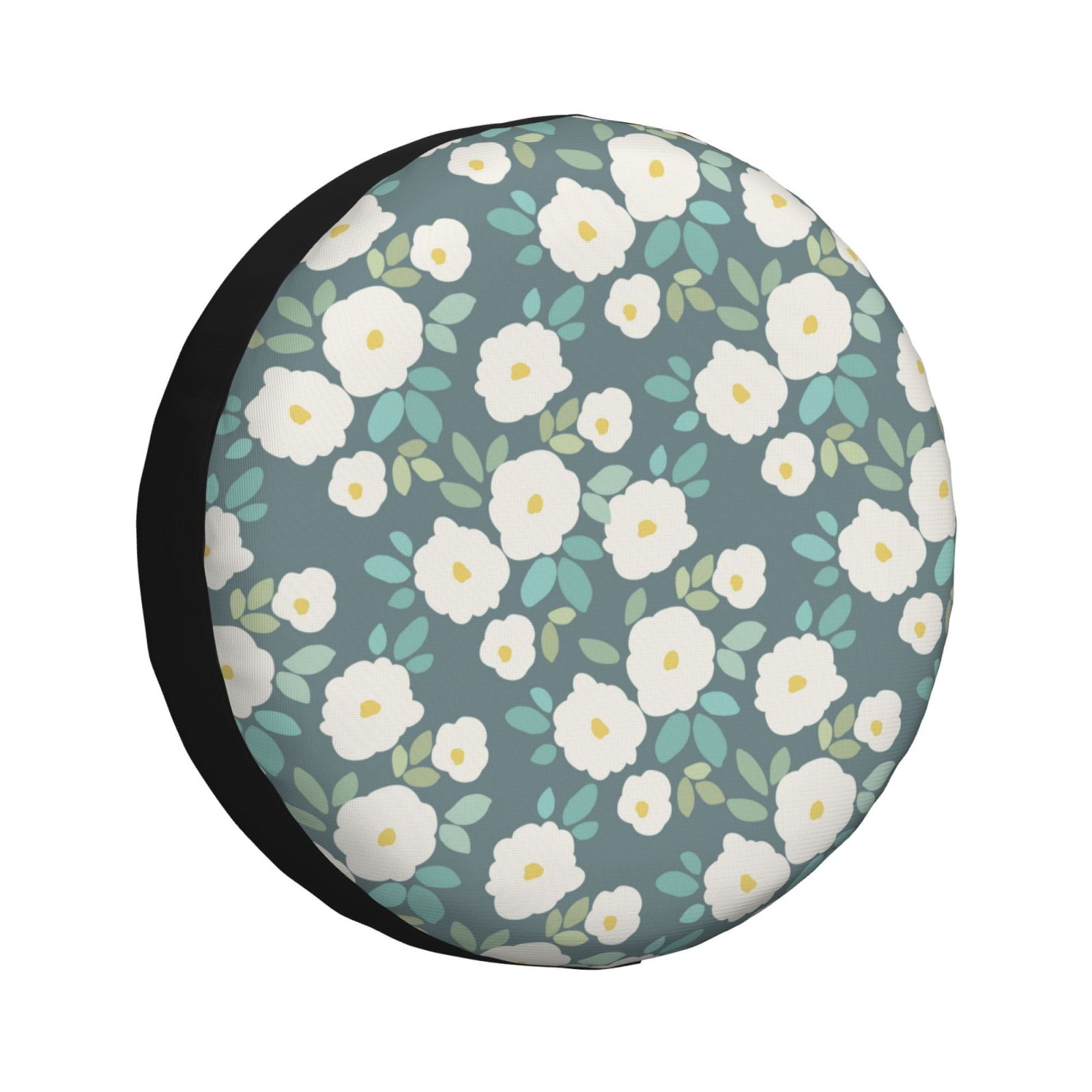 Wukai Flower Print Spare Tire Cover for RV Trailer,Waterproof PVC Faux ...