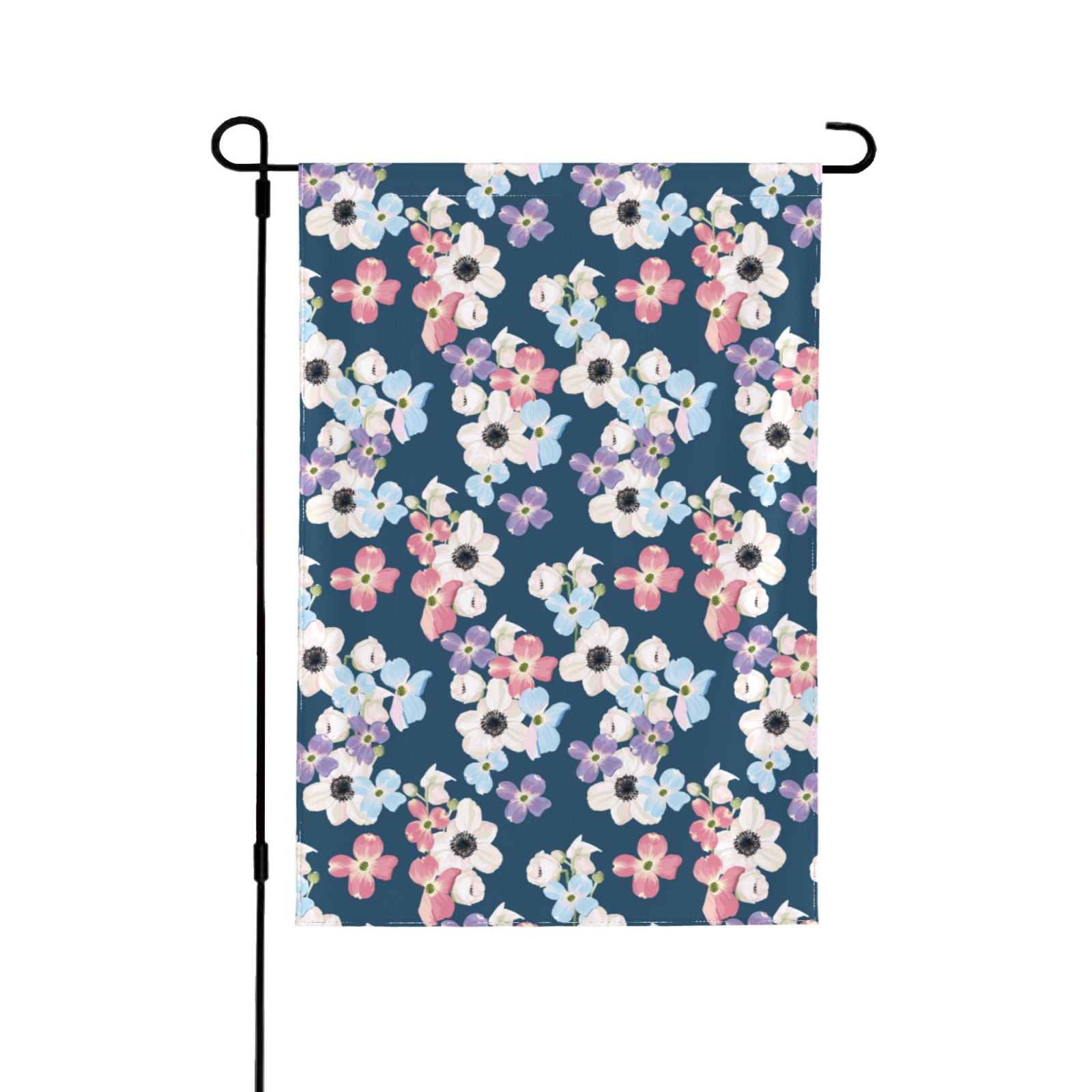 Wukai Flowers Garden Flags Double Sided Welcome Garden Yard House Flags ...
