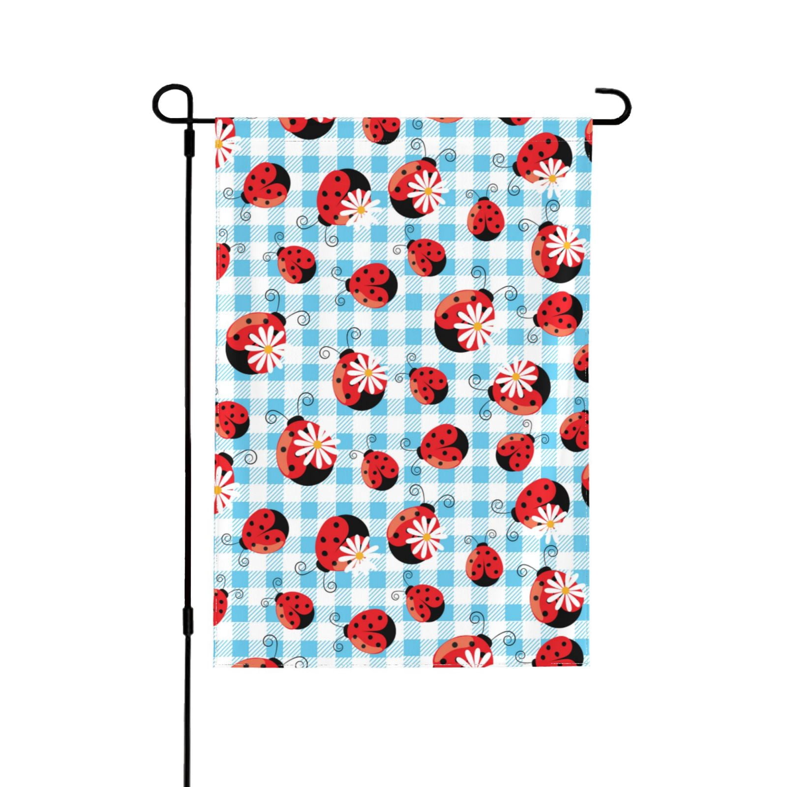 Wukai Flowers and Lady Bugs Garden Flags Double Sided Welcome Garden ...