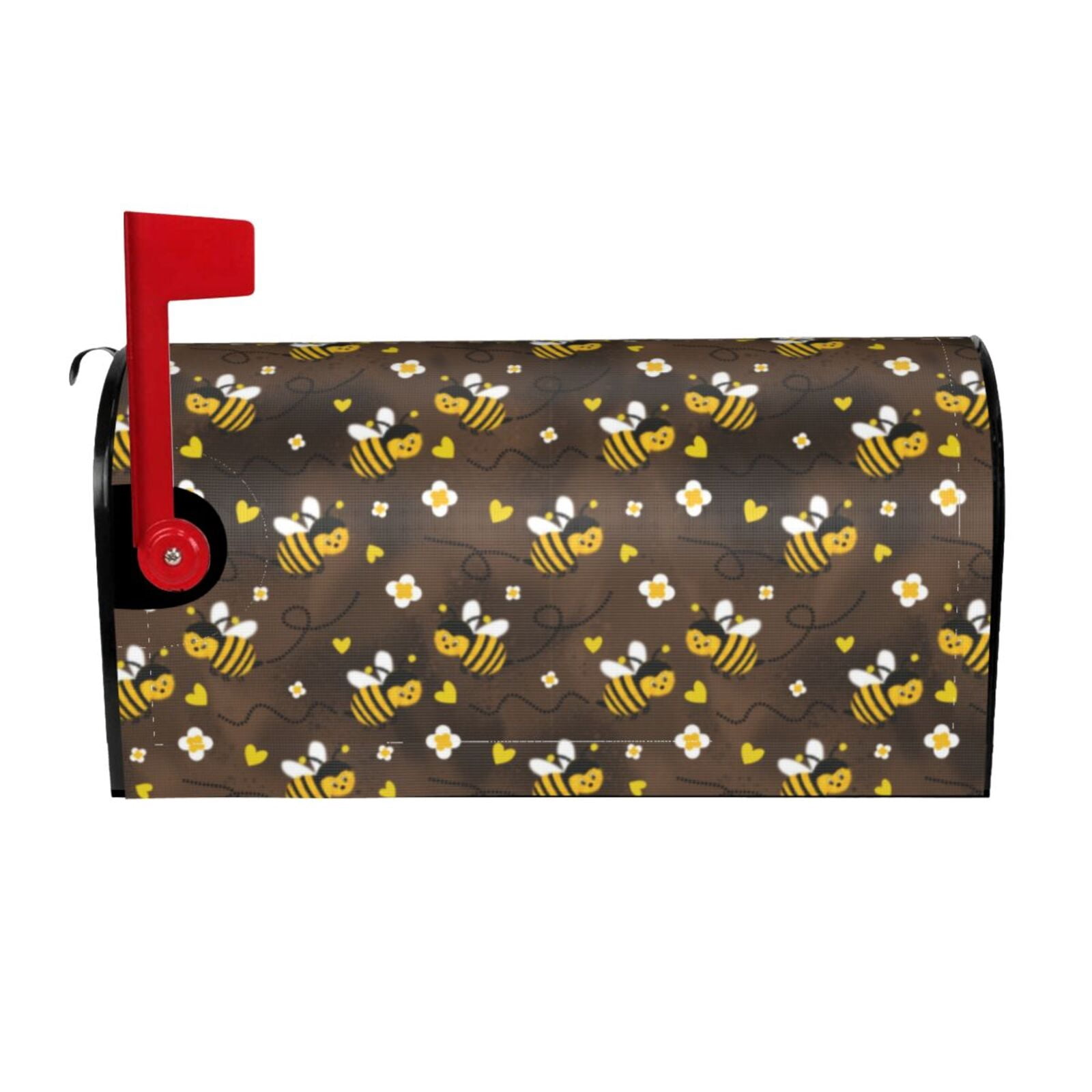 Wukai Flying Furry Honey Bees Mailbox Covers for Garden Outdoor Decor ...
