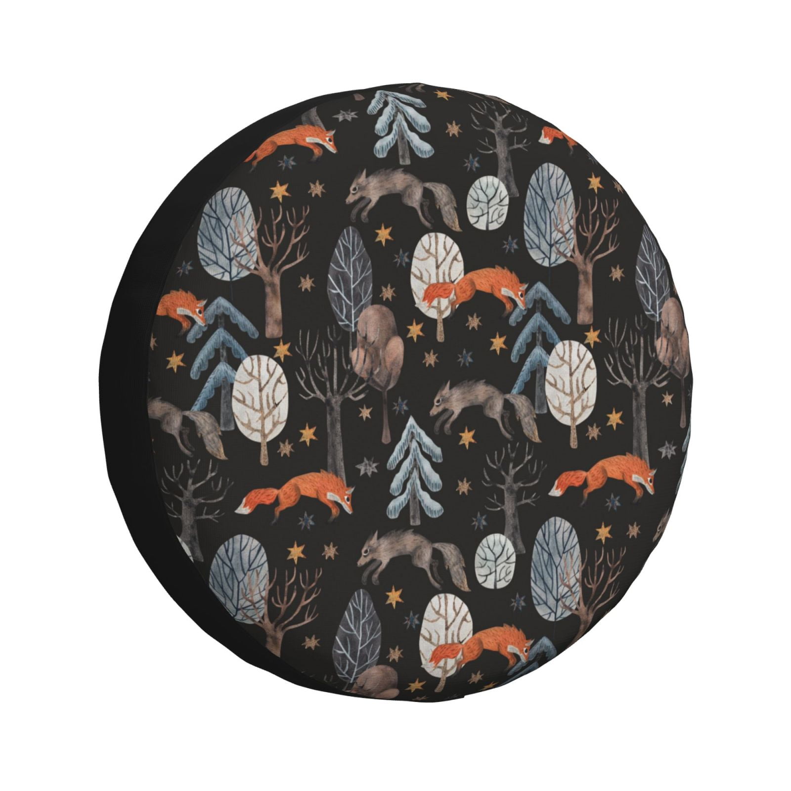 Wukai Fox In The Forest Print Spare Tire Cover for RV Trailer ...