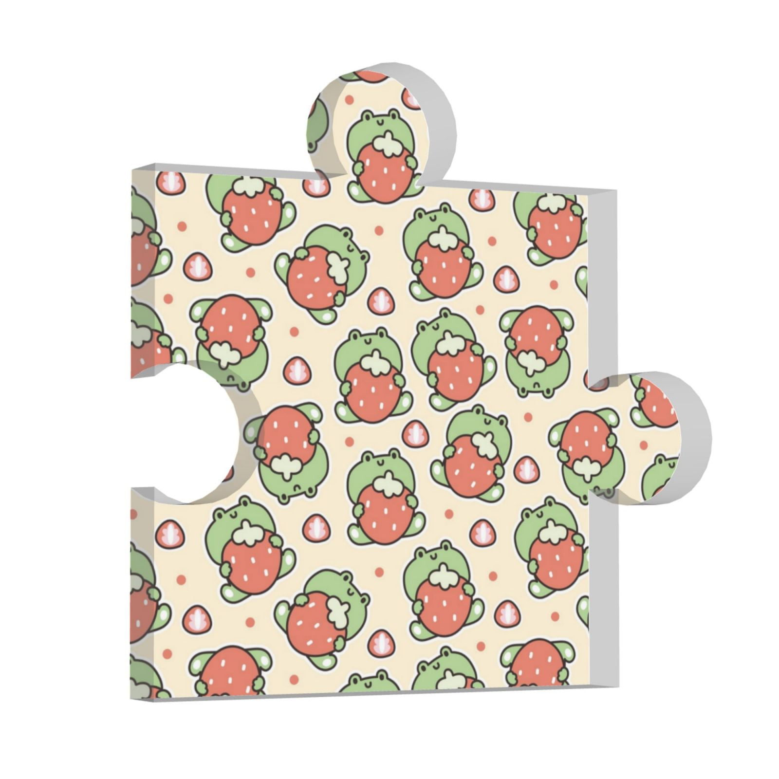 Wukai Frog Hold Strawberry Print Elegant Acrylic Gift Decorations ...