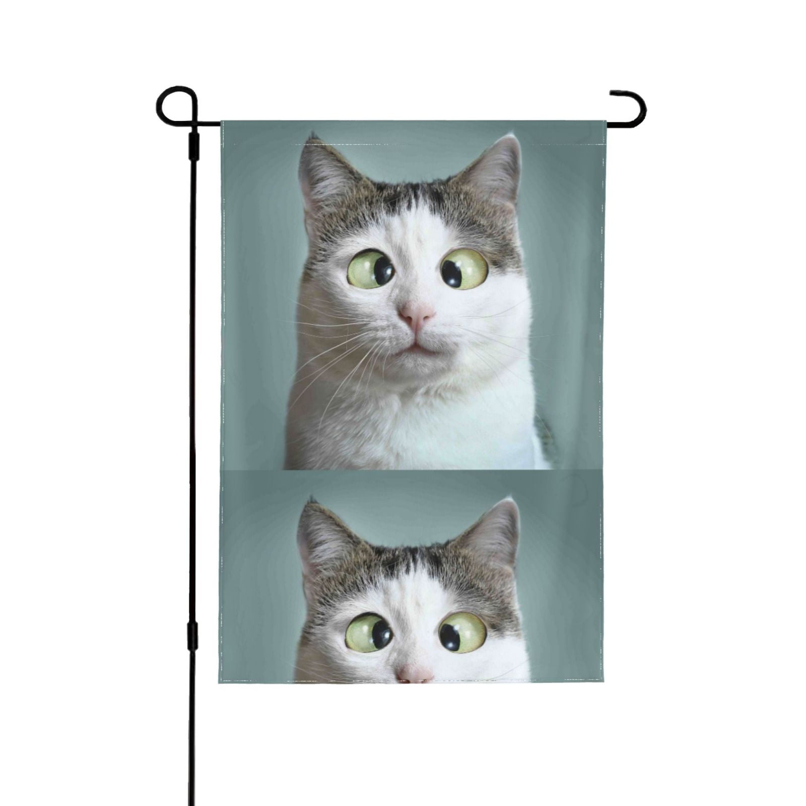 Wukai Funny Cat Garden Flags Double Sided Welcome Garden Yard House ...